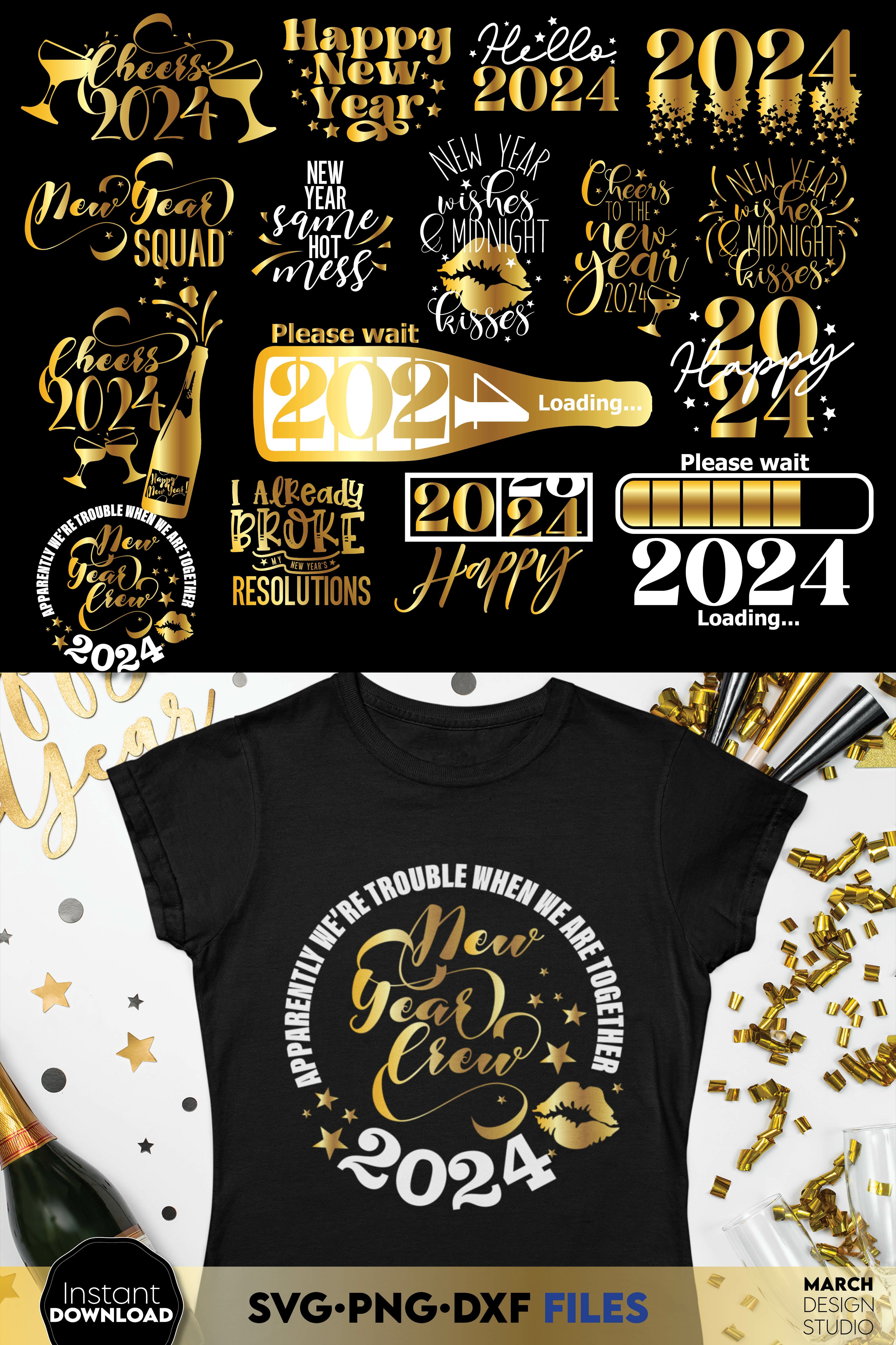 New Year SVG, 2024 SVG, New Year sublimation png, 2024 png