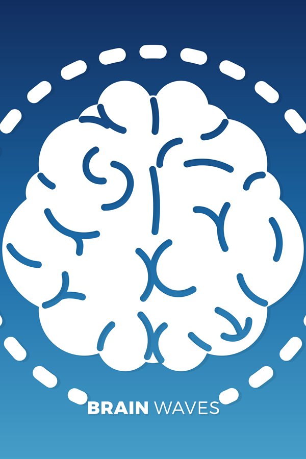White brain icon design on colorful backdrop