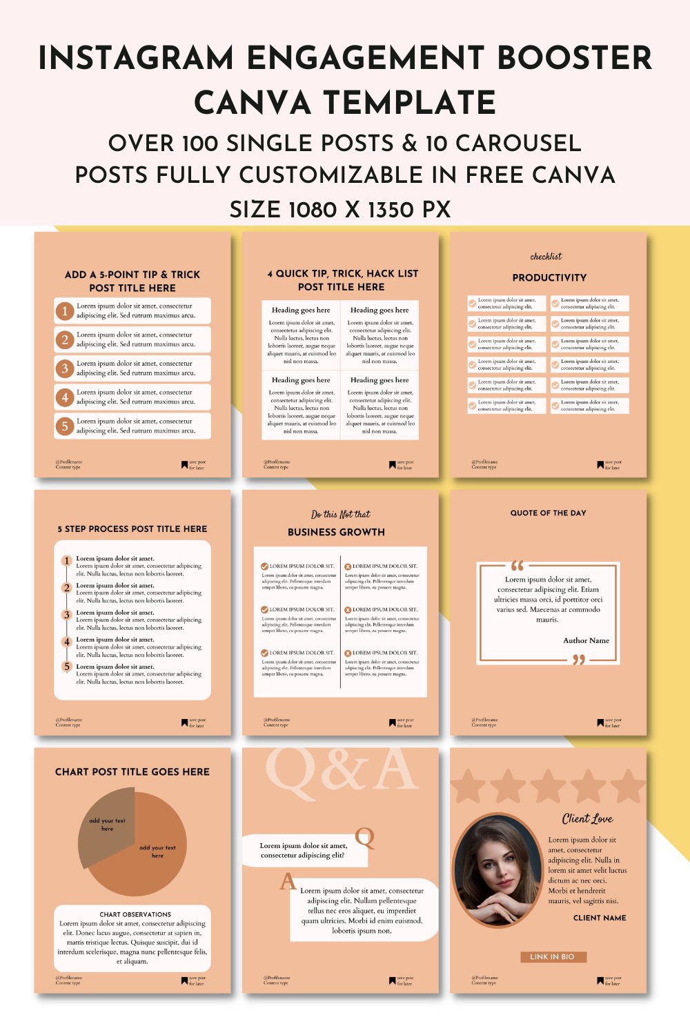Instagram Post Canva Templates for Engagement