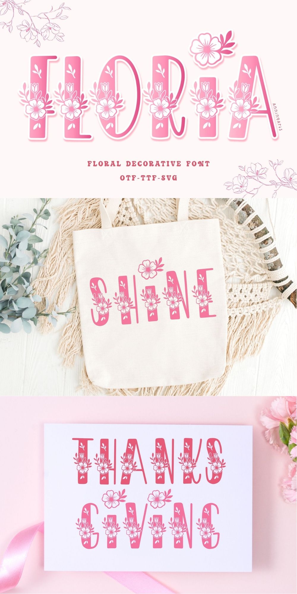 Floria - Floral Decorative Font