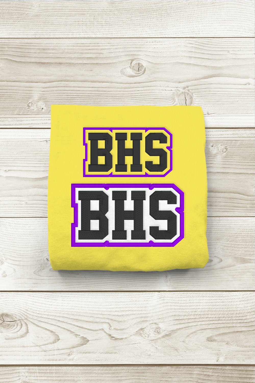 BHS High School Initials Embroidery File