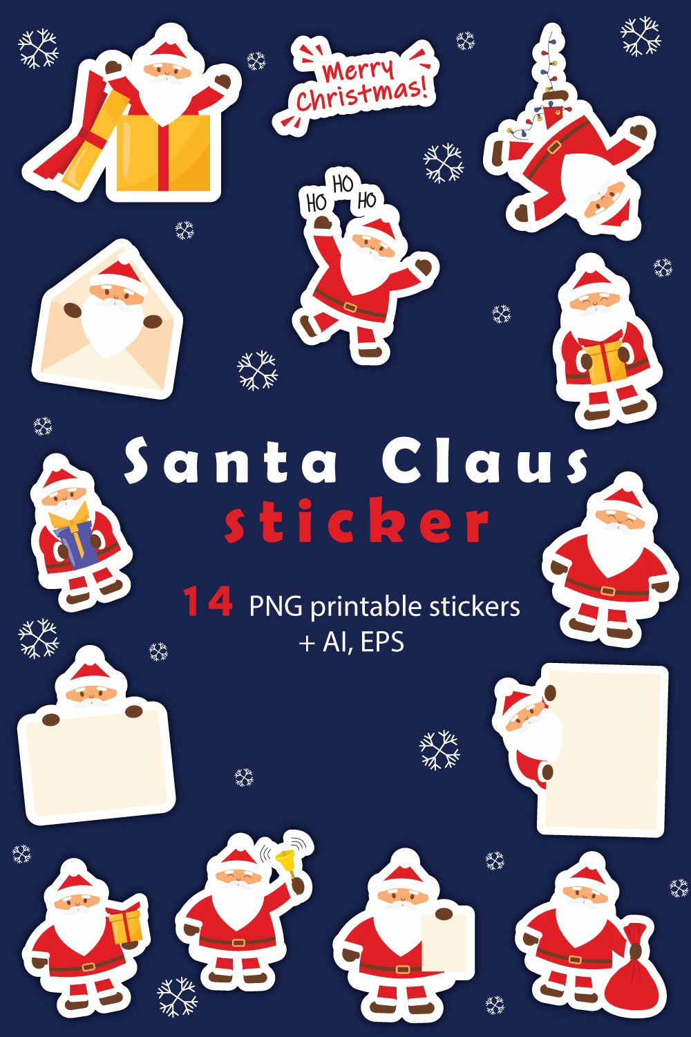 Cute Santa Claus stickers