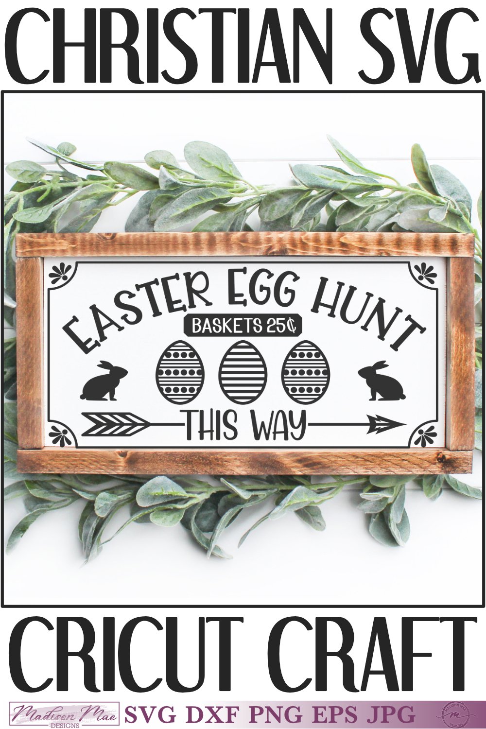 Easter Egg Hunt This Way| Easter Sign SVG