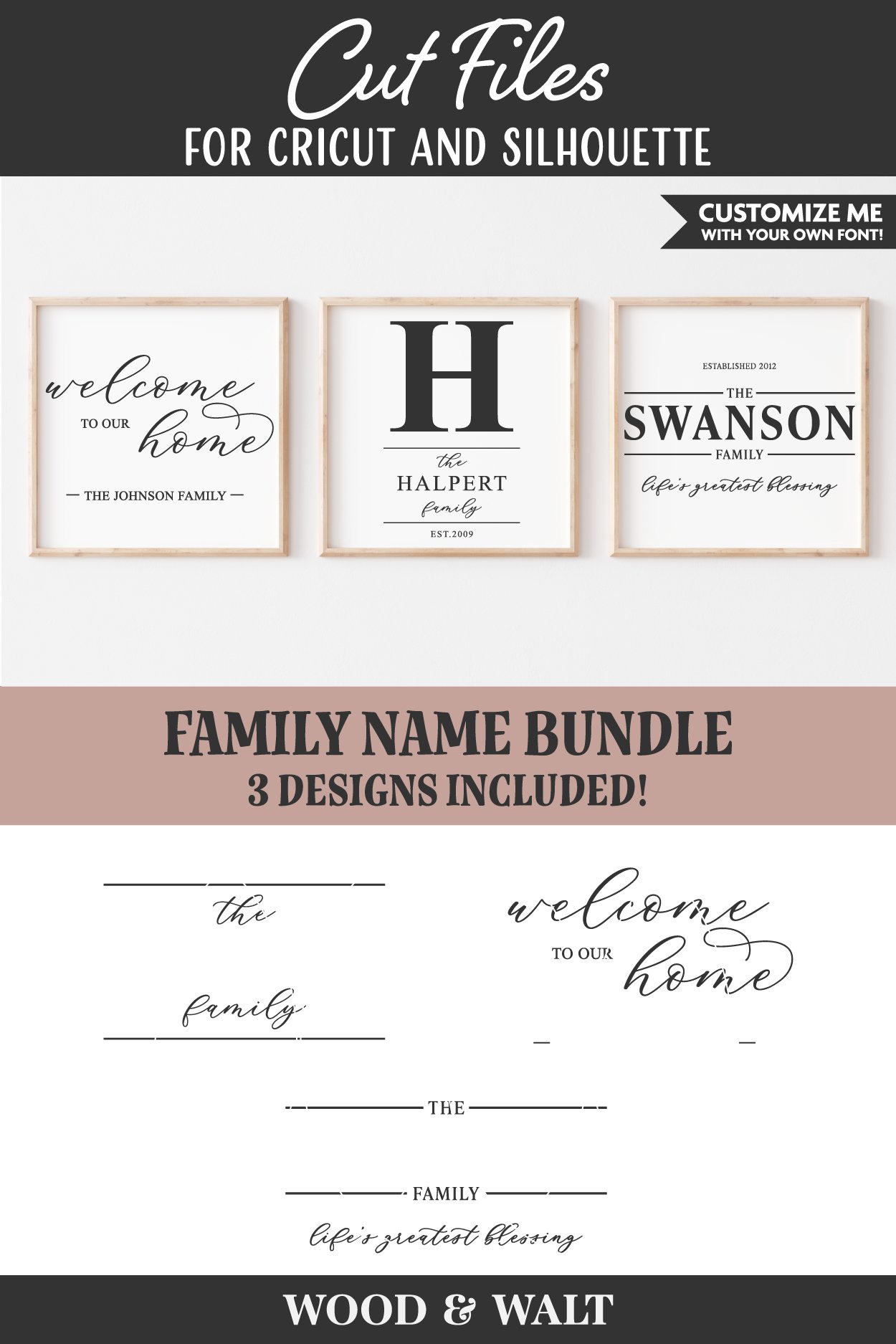 Family Name Bundle SVG | Last Name Sign Bundle SVG