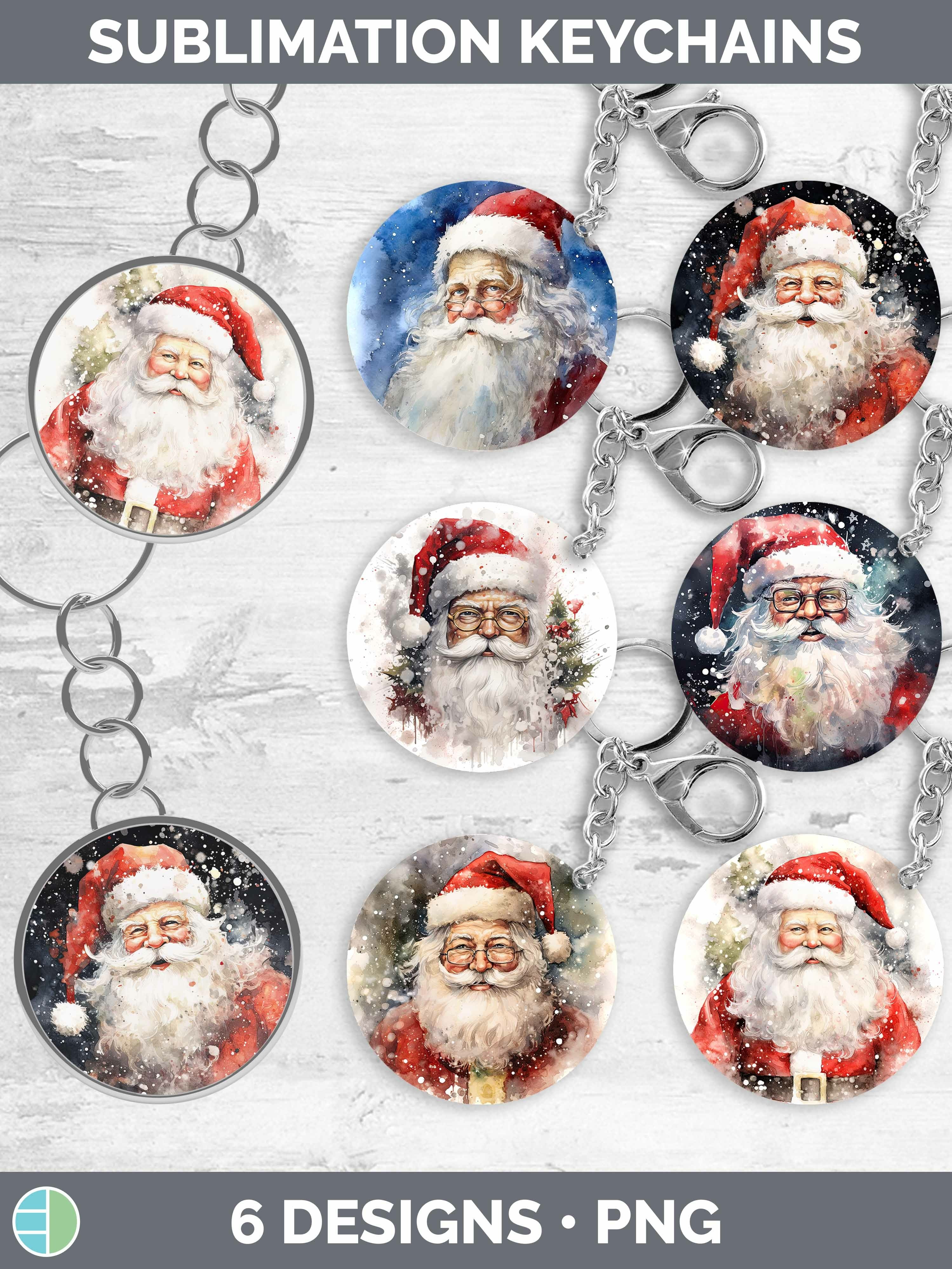 Christmas Santa Keychain | Bundle Keyring Designs