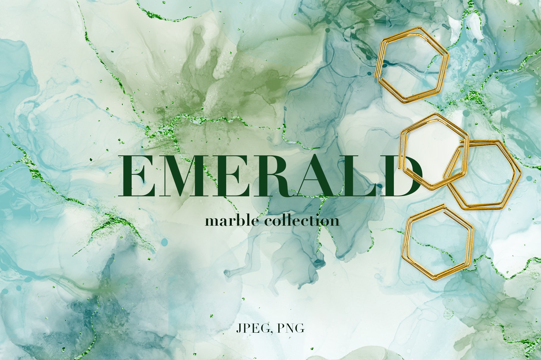 Emerald marble textures & patterns