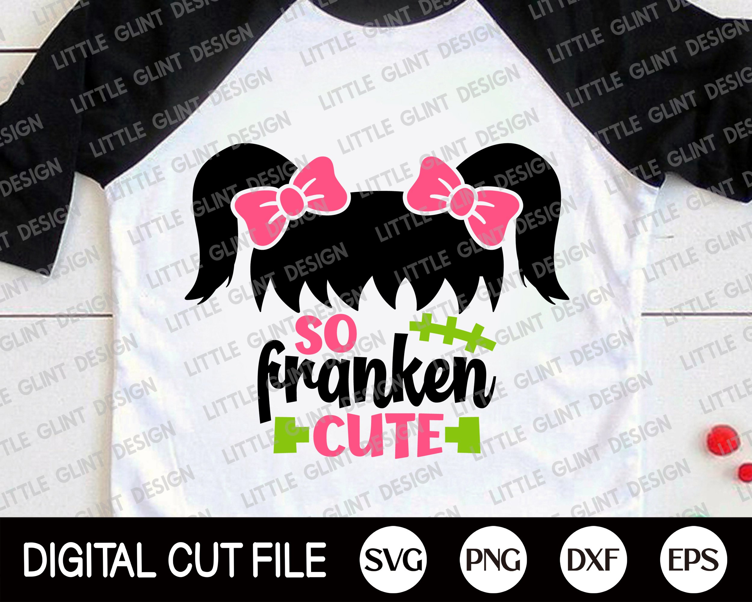 Halloween SVG, So Franken Cute, Halloween Girl, Frankenstein