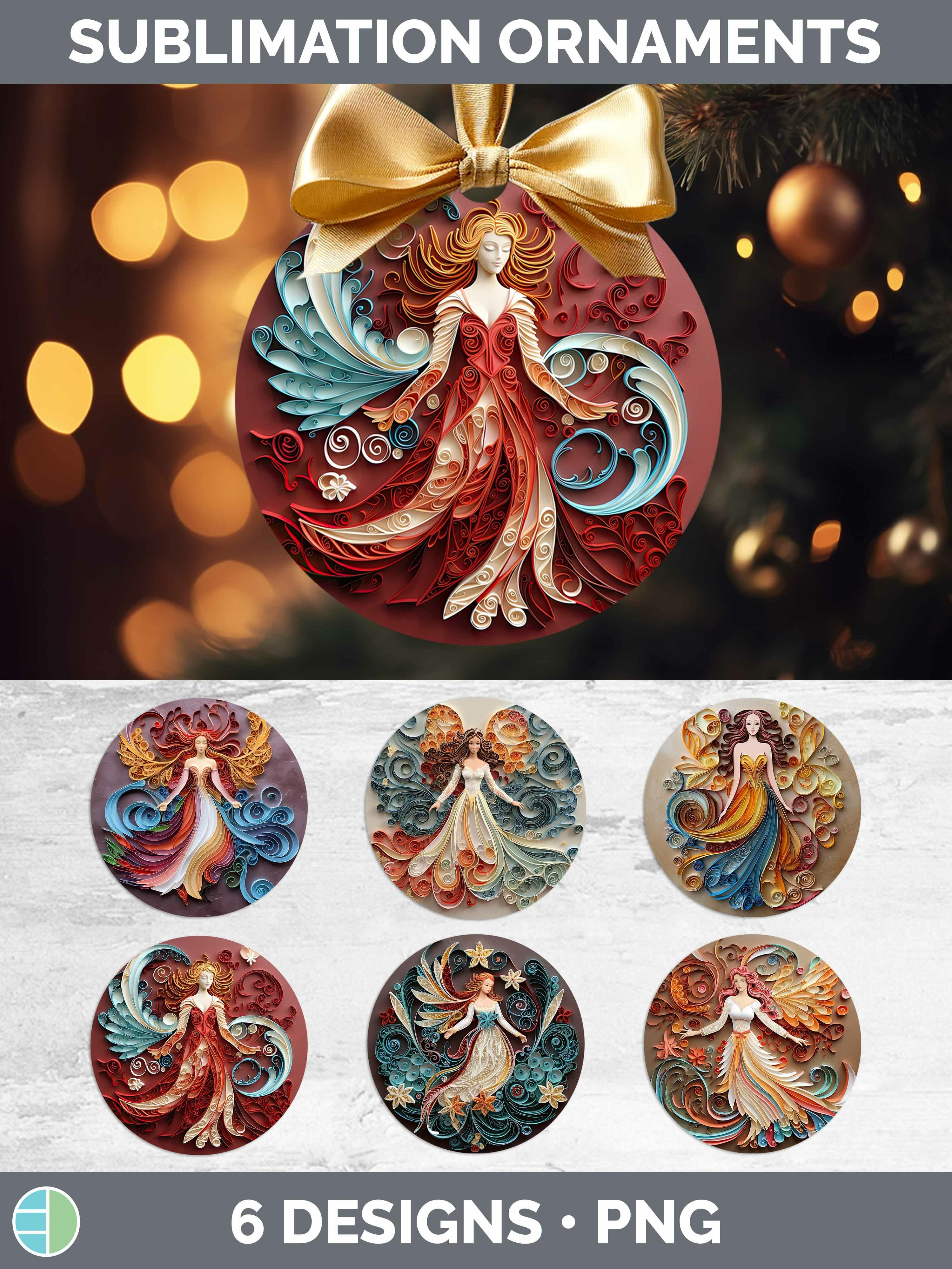 3D Christmas Angel Ornament | Bundle Bauble Designs
