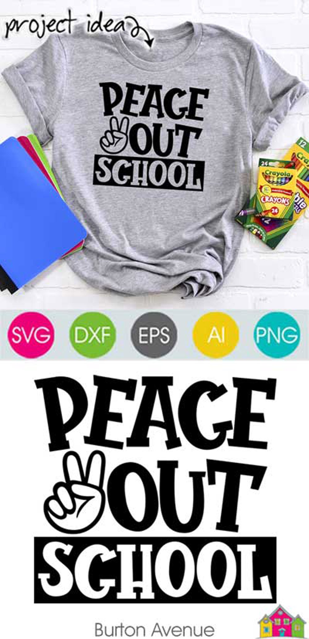 Peace Out School SVG | Last Day of School SVG File