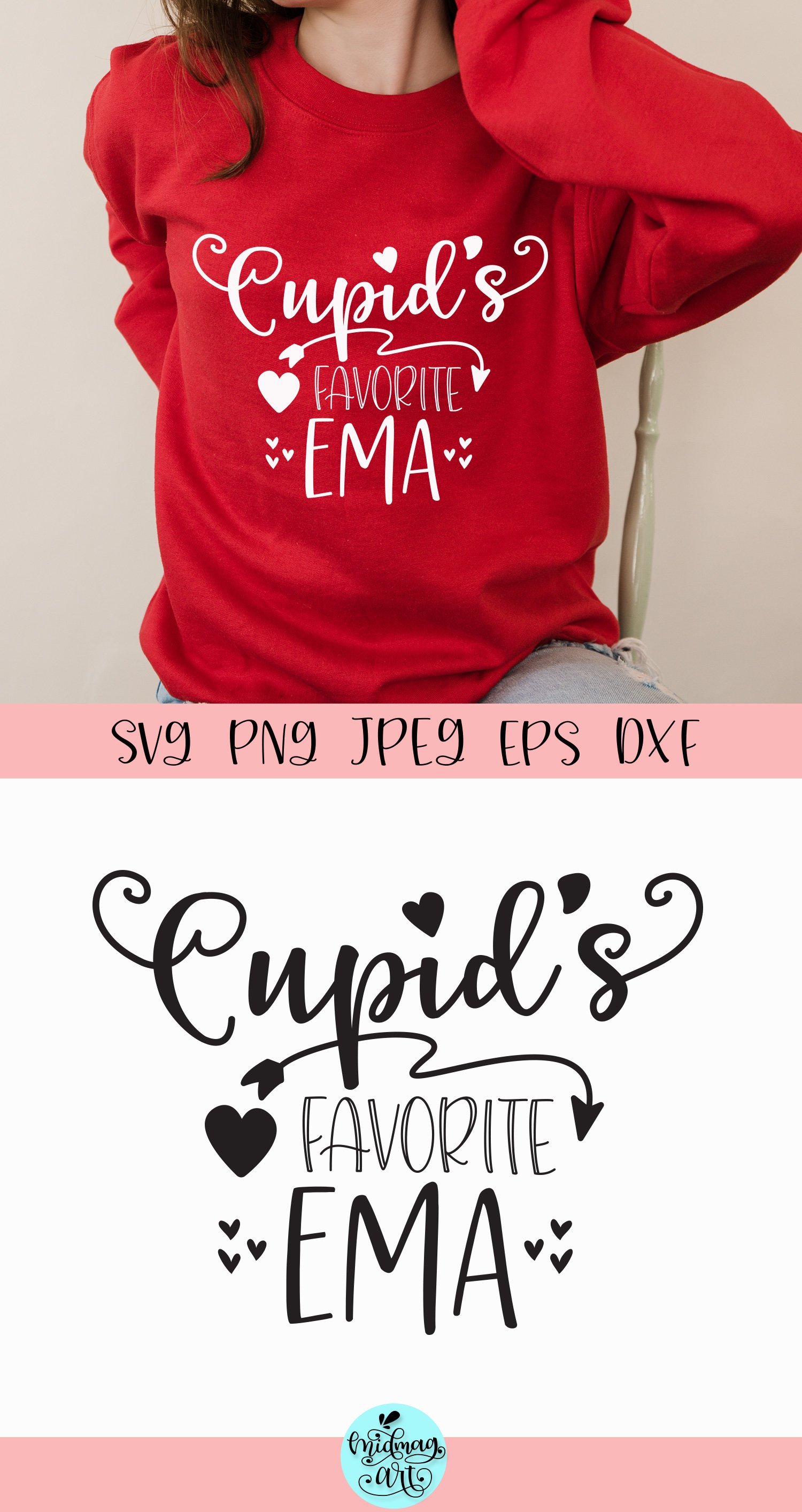 Cupid's favorite ema svg, love svg