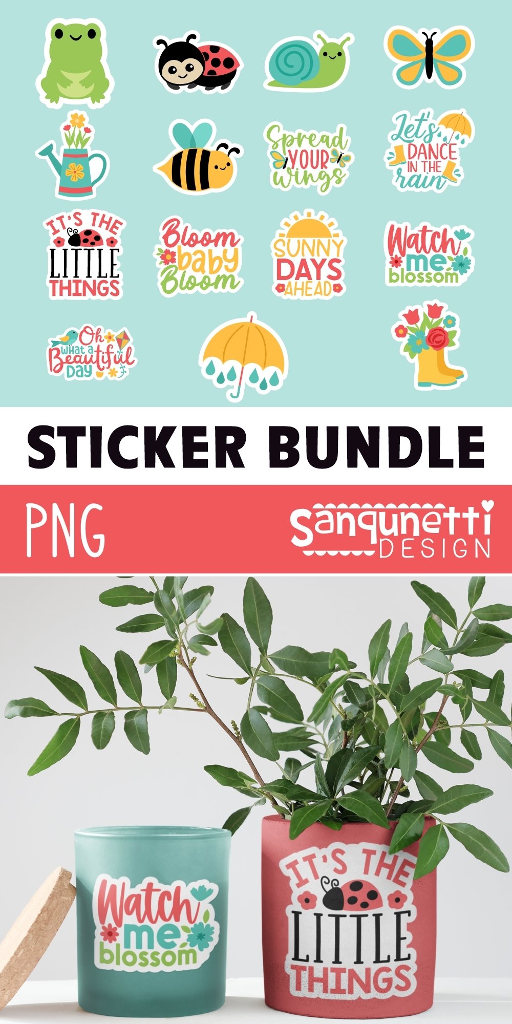 Spring sticker bundle