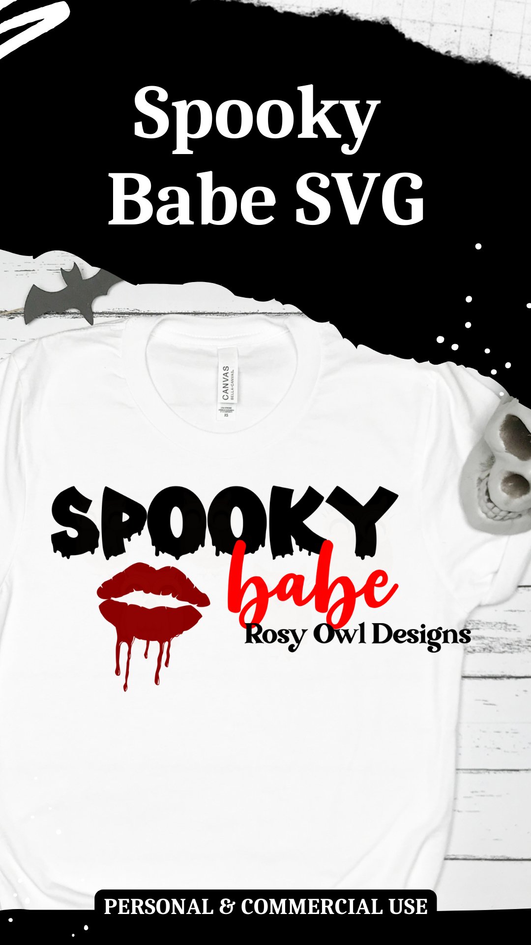 Spooky Babe SVG, Bloody Lips, Halloween, Spooky Season