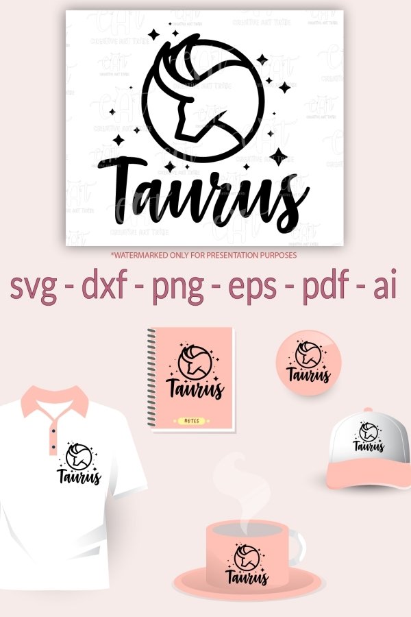 Taurus SVG - Zodiac sign SVG - Horoscope SVG, PNG, cut files