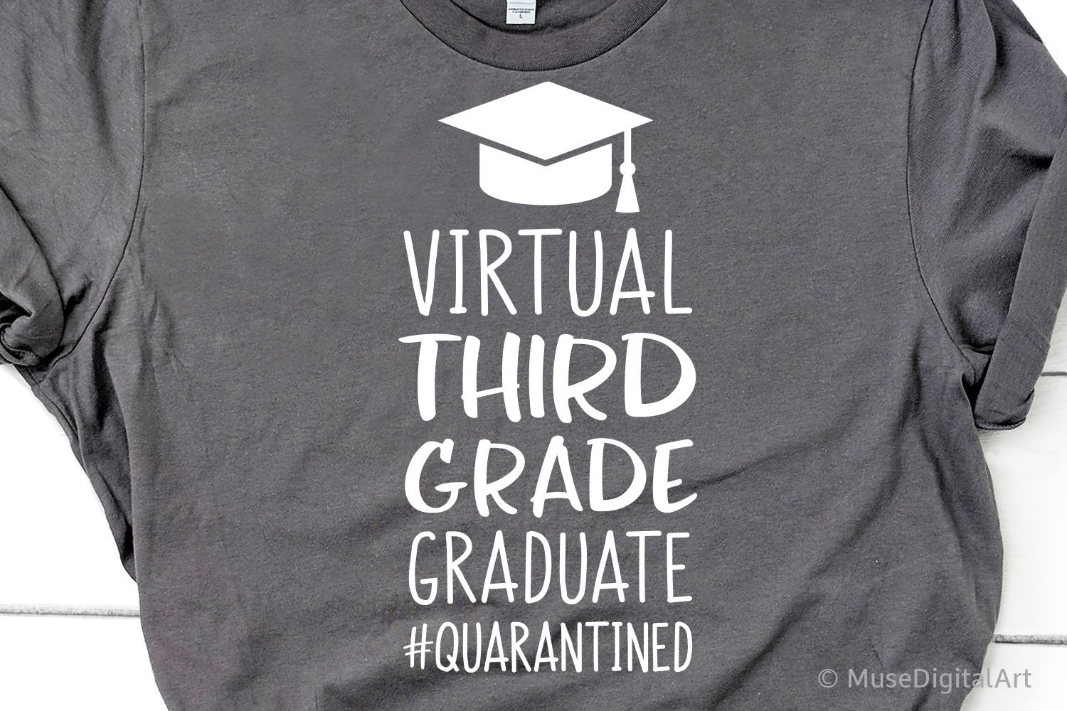 Virtual Third Grade Graduate Quarantined Svg, Last Day Svg