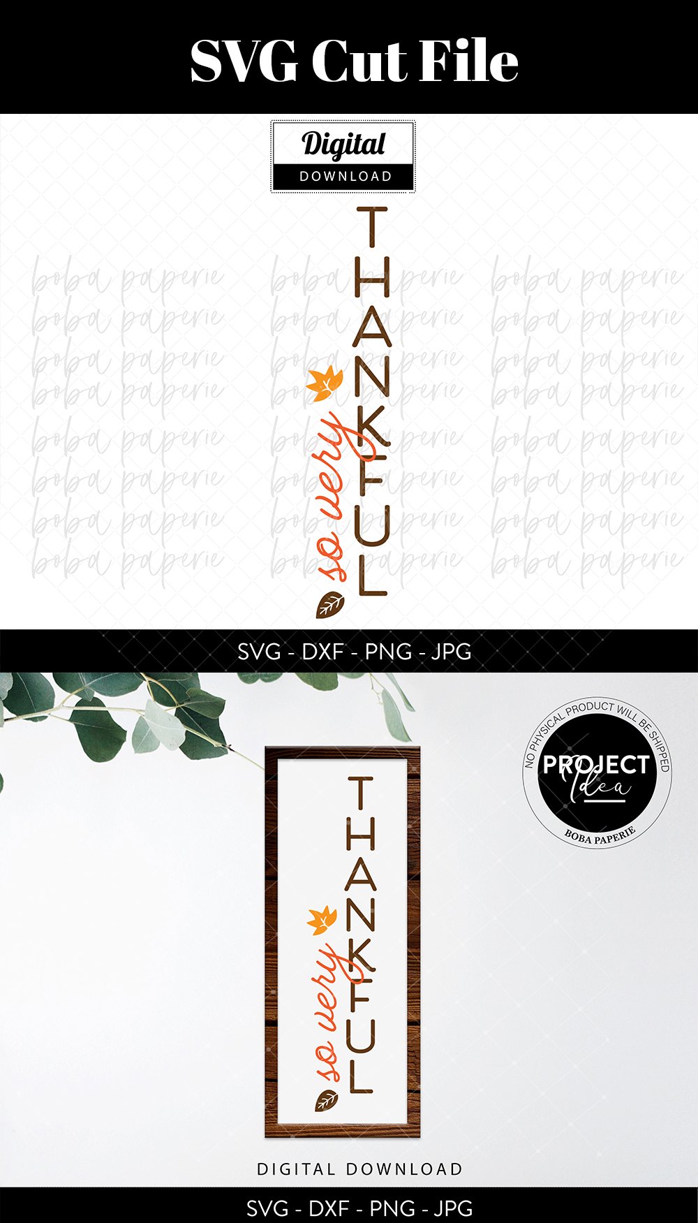 So Very Thankful sign | fall vertical porch sign decor