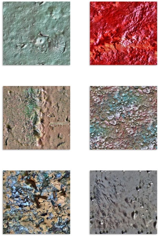 6 seamless textures of colorful painted walls - (988733)