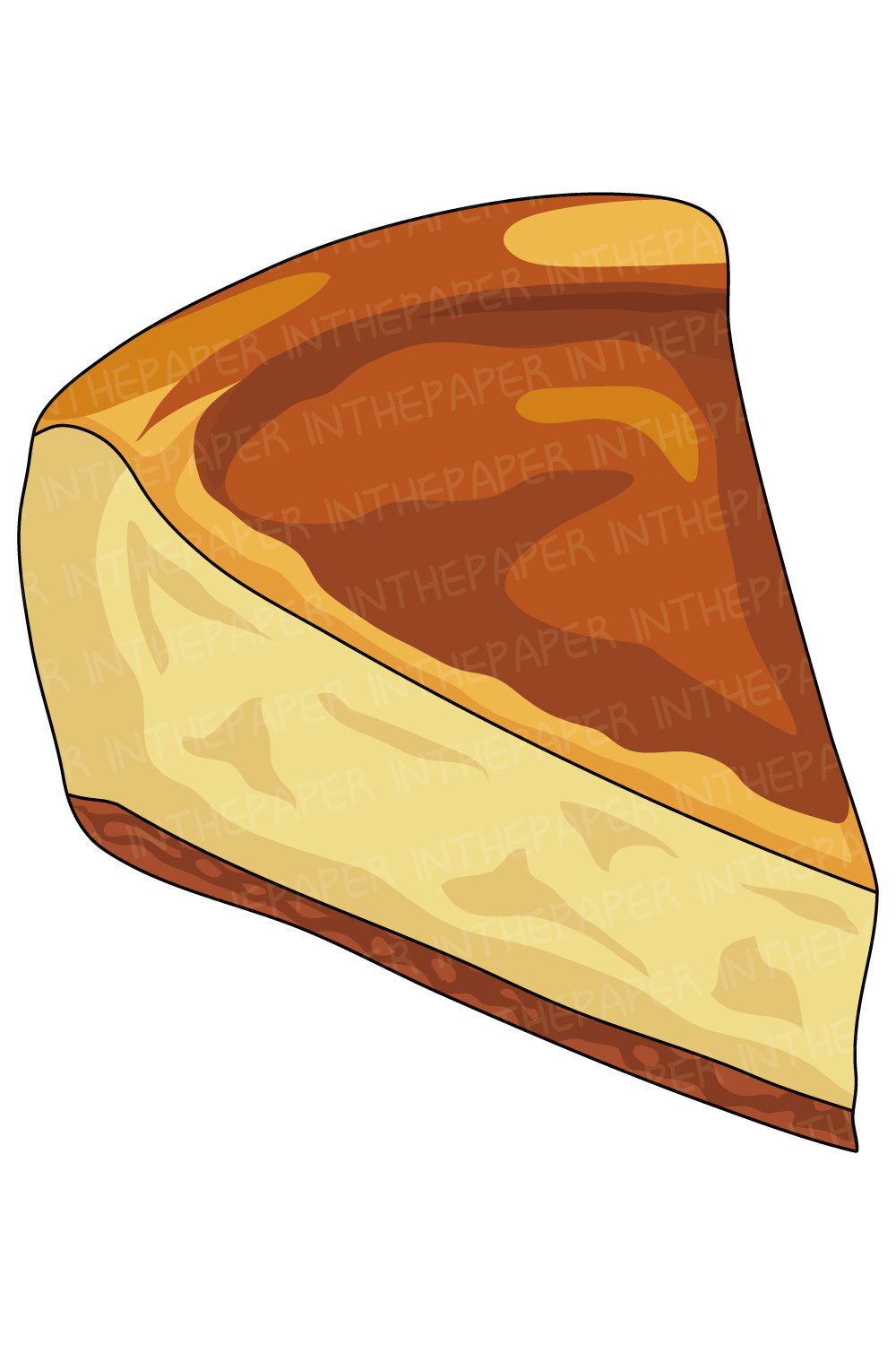Basque Cheesecake SVG | Dessert PNG EPS cute clipart kawaii