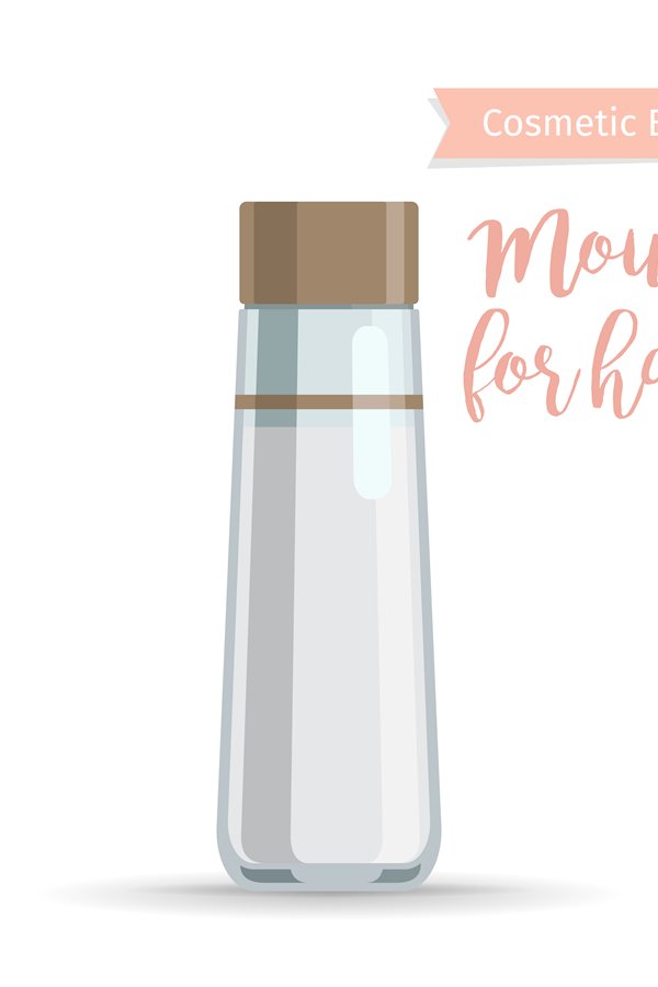 Hair mousse cosmetics bottle