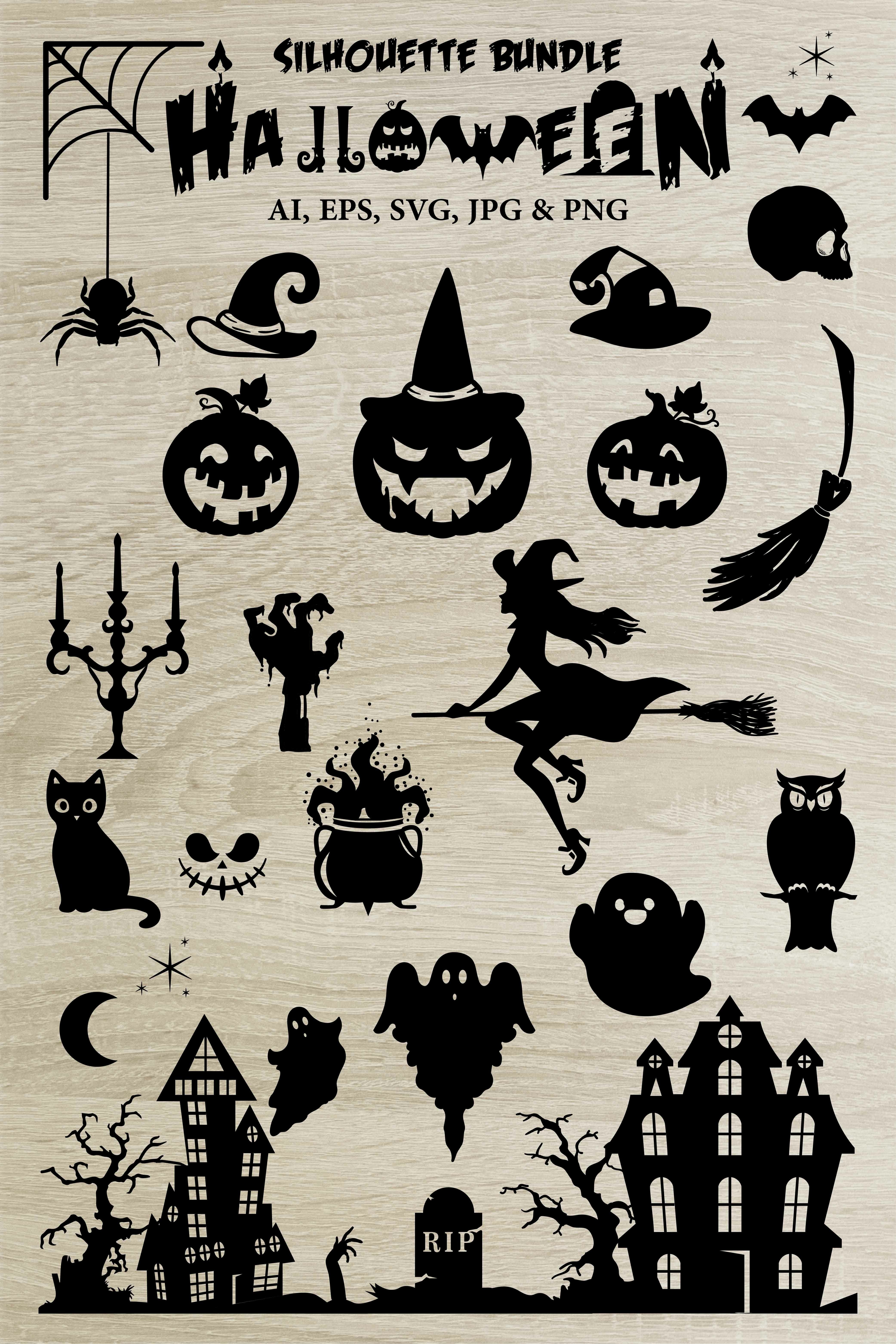 Halloween Silhouette Bundle (2119751)