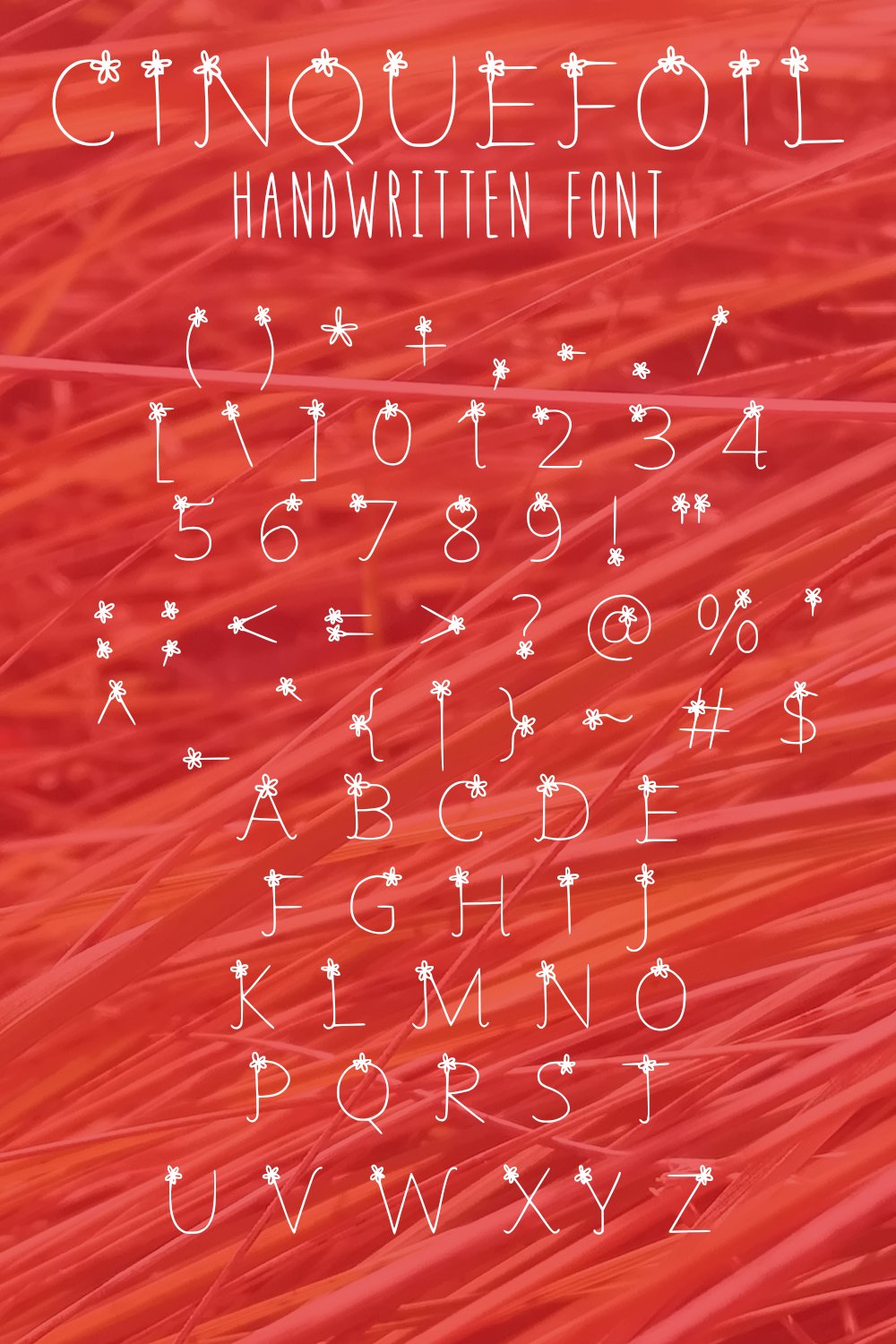 Cinquefoil handwritten font in ttf, otf