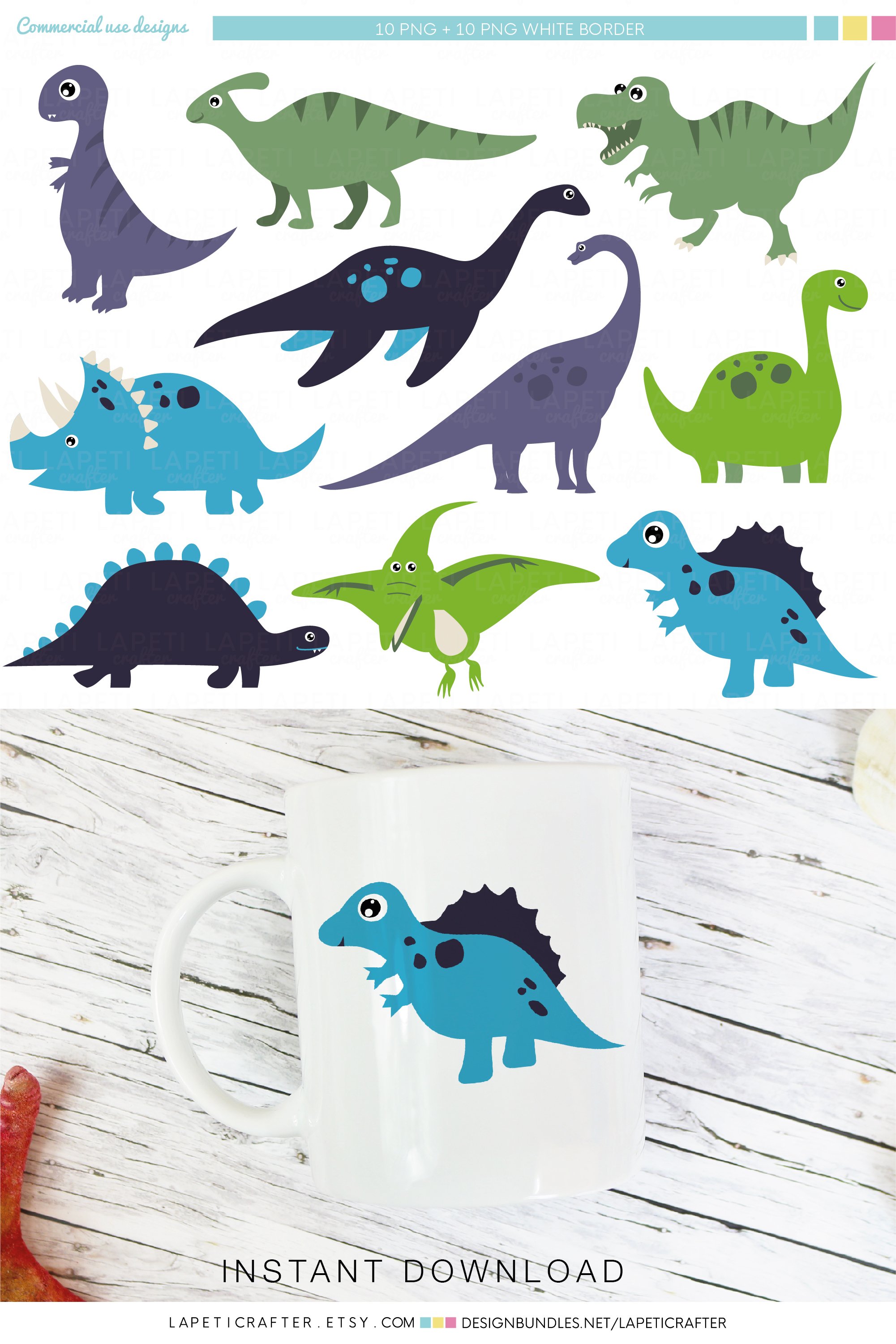 DINOSAURS Clipart Bundle