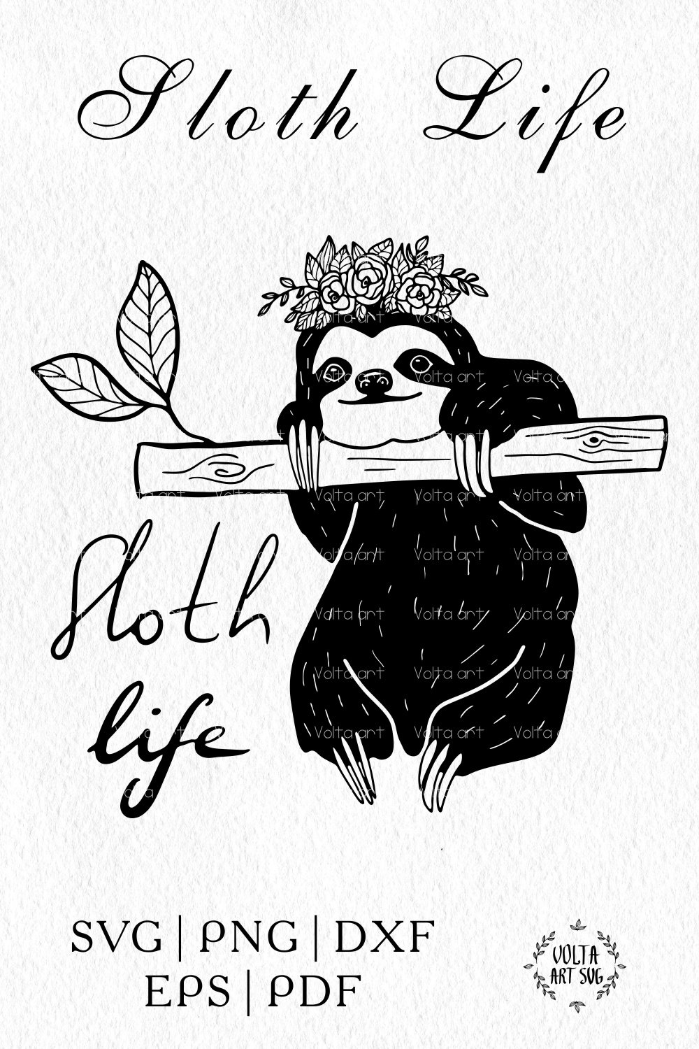 Sloth Life svg, Sloth svg, Cute sloth svg, Sloth decal svg