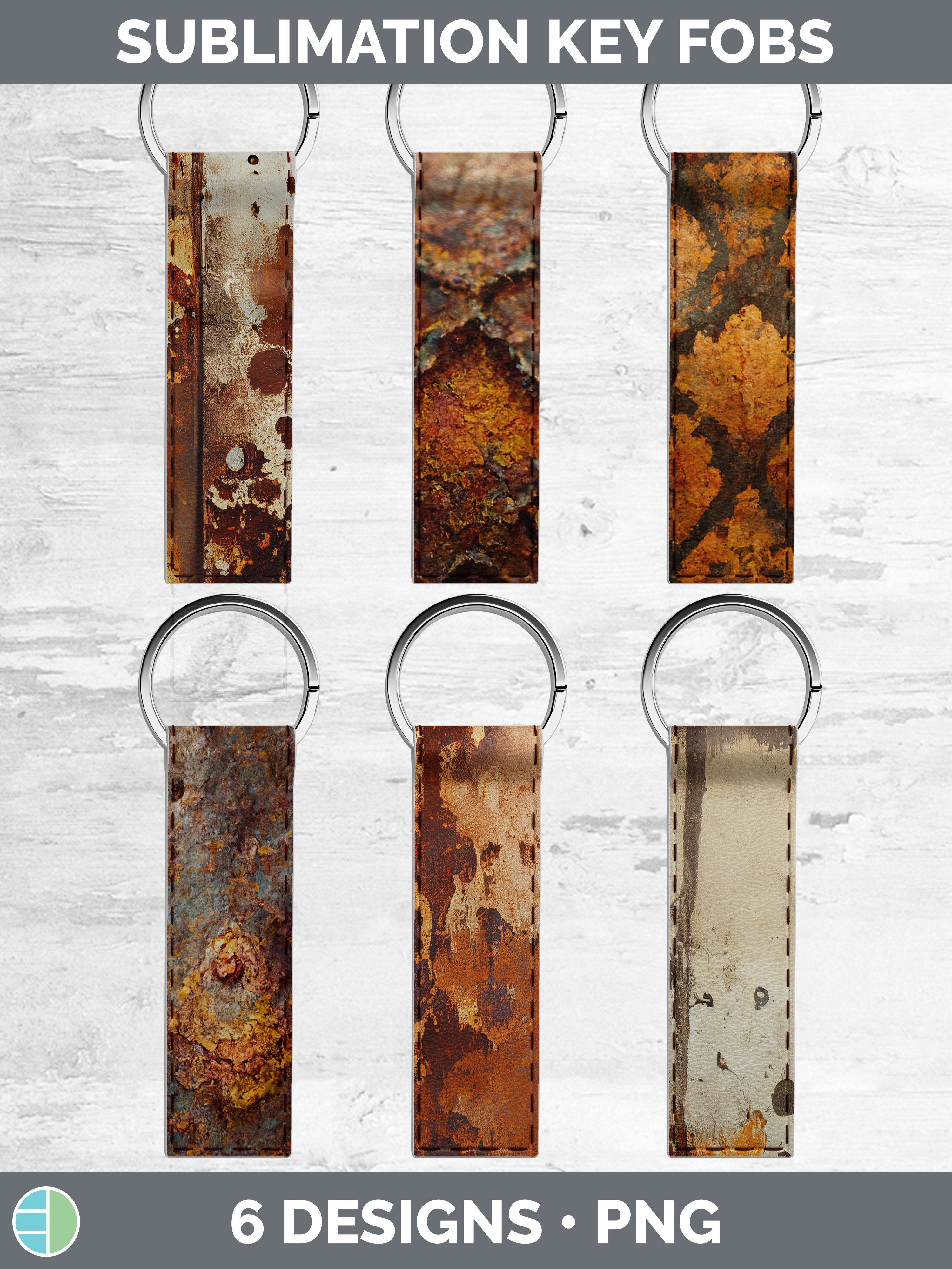 Rust Key Fob | Wristlet Sublimation