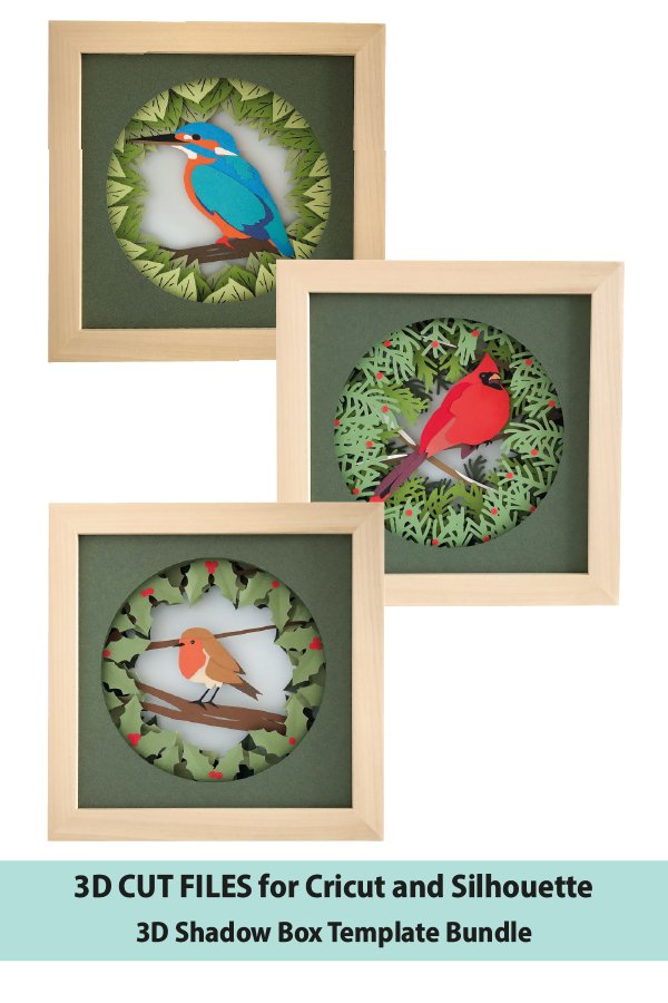 Bird 3D Shadow Box SVG Layered Paper Cut Template (1028643)