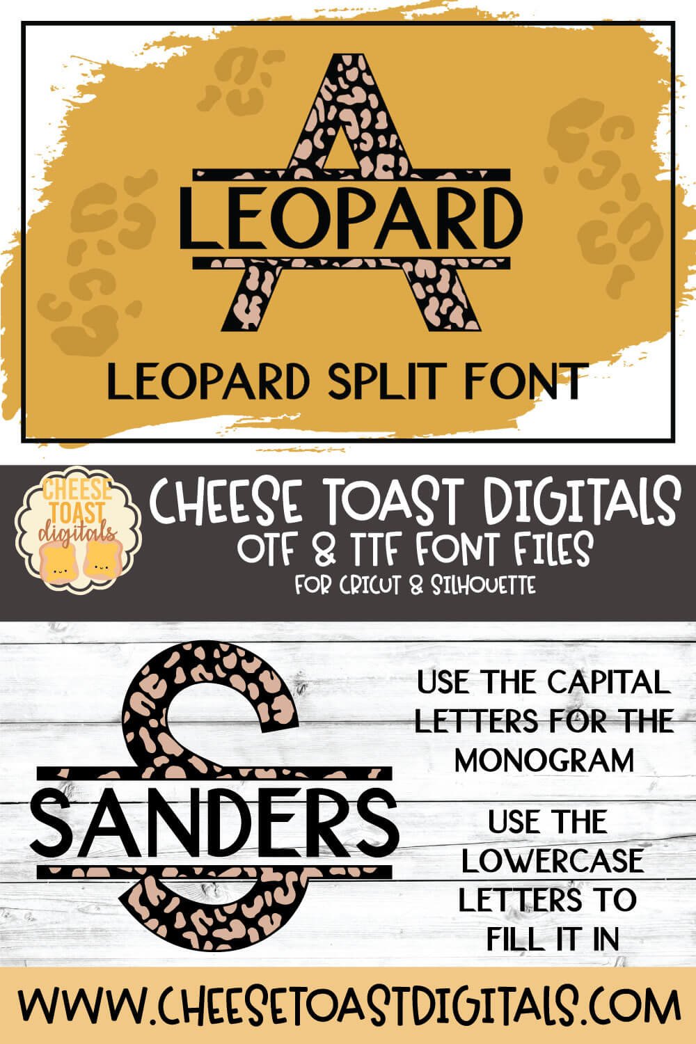 Leopard Split Font - A Monogram Font
