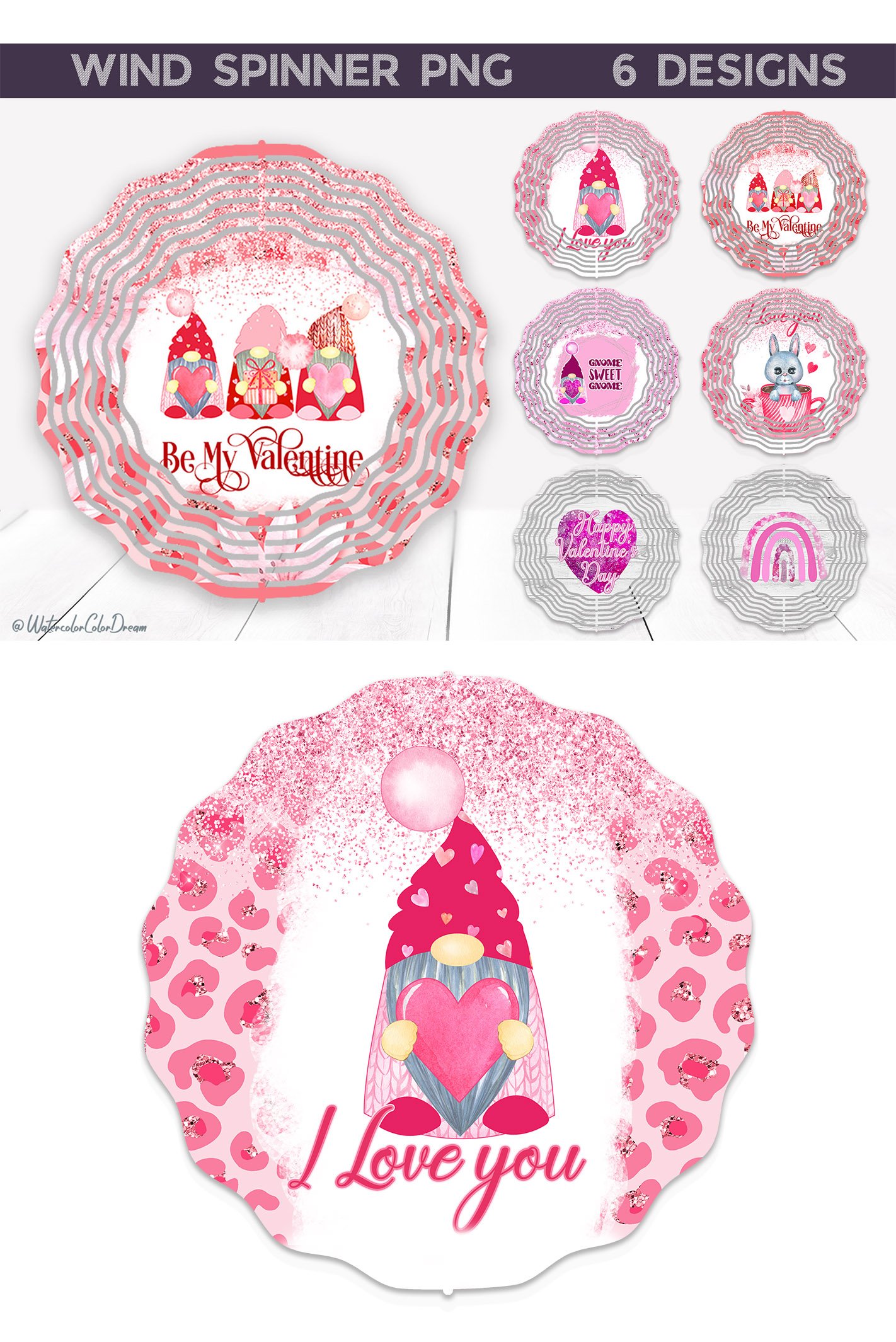 Valentine Wind Spinner Sublimation | Valentines Day Bundle