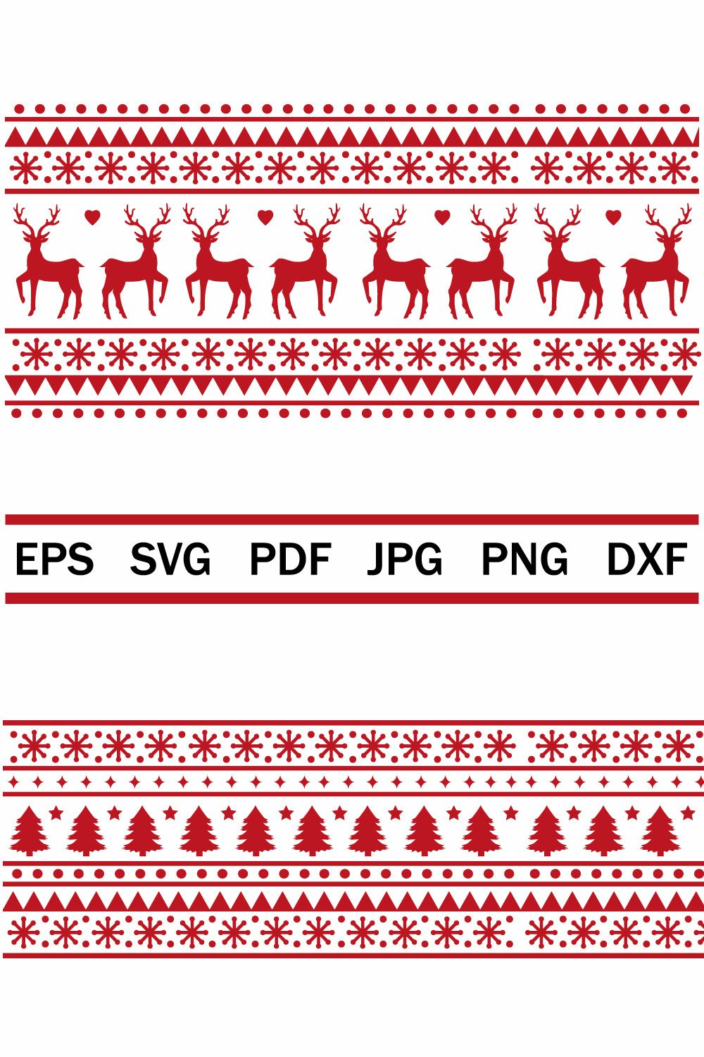 Christmas border frame, festive svg template (4795974)
