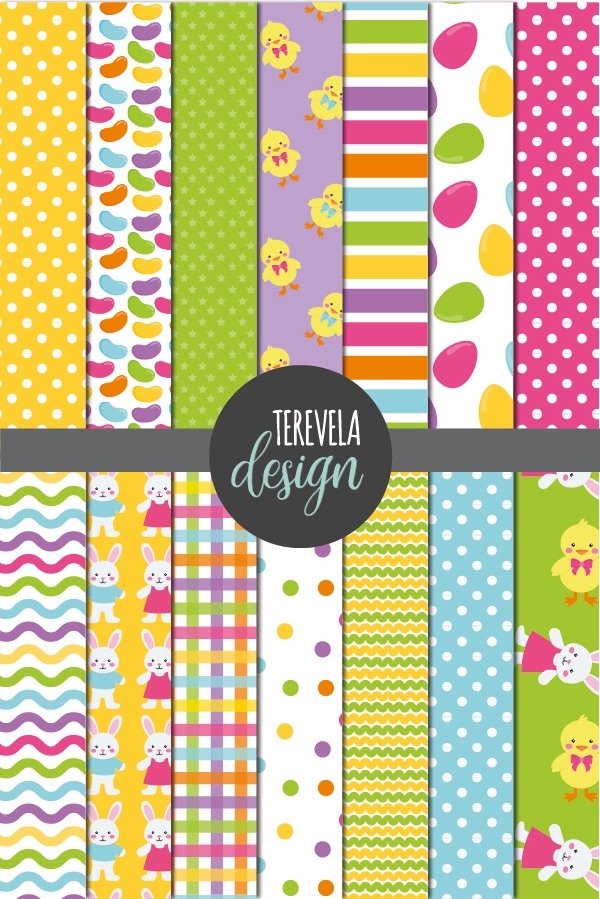 EASTER PAPER, EASTER BUNNY, EASTER PATTERN, EASTER ANIMALS