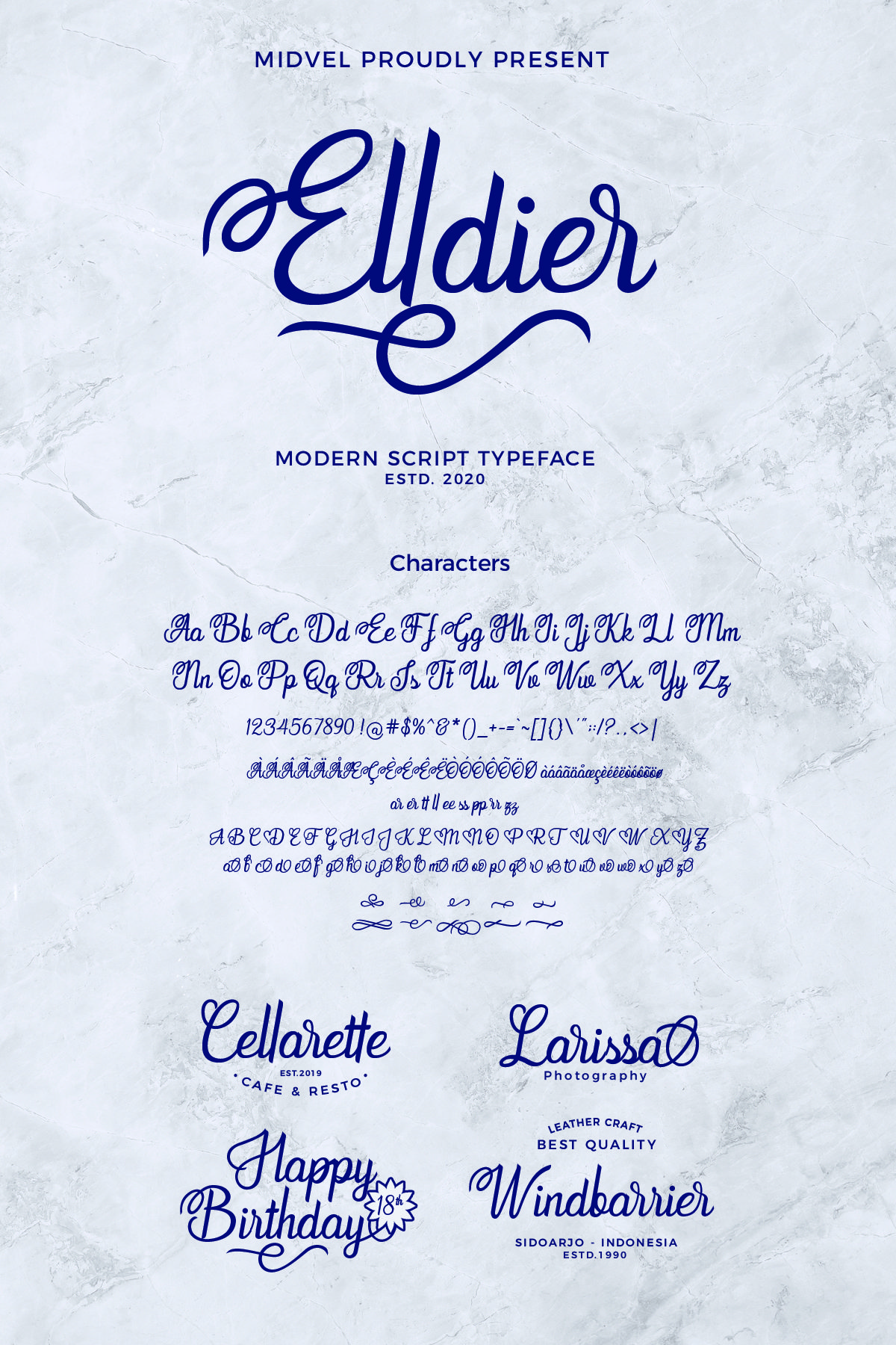 Elldier - Modern Script Font (917189)
