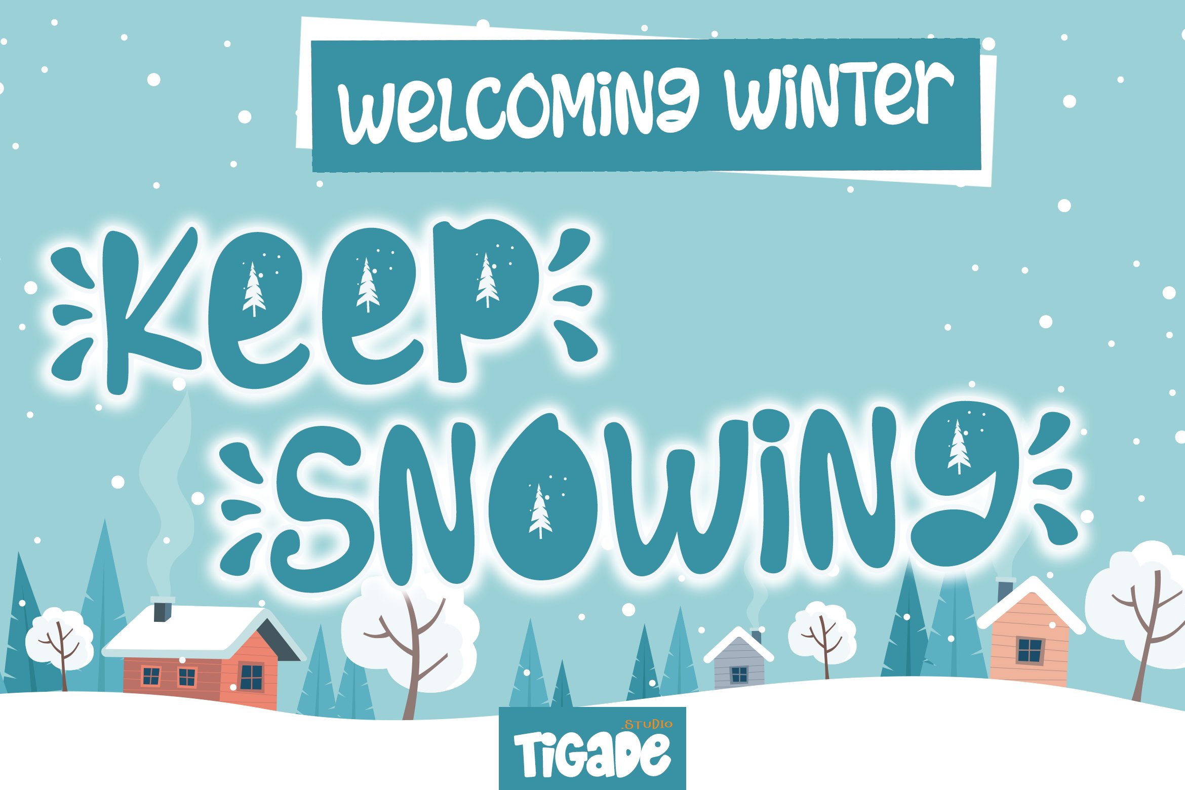 Keep Snowing | Winter Theme Display Font