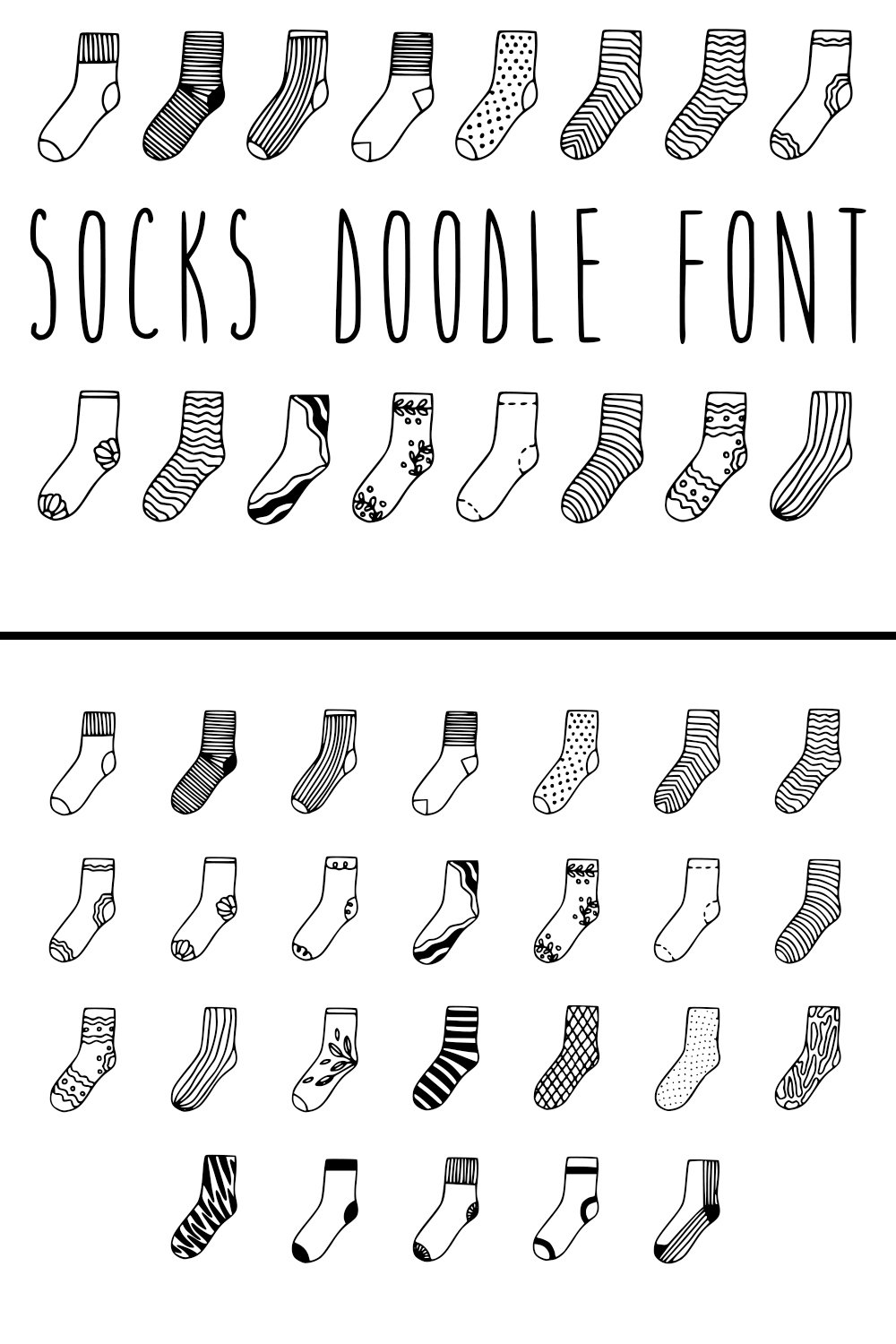 socks doodle font in ttf, otf