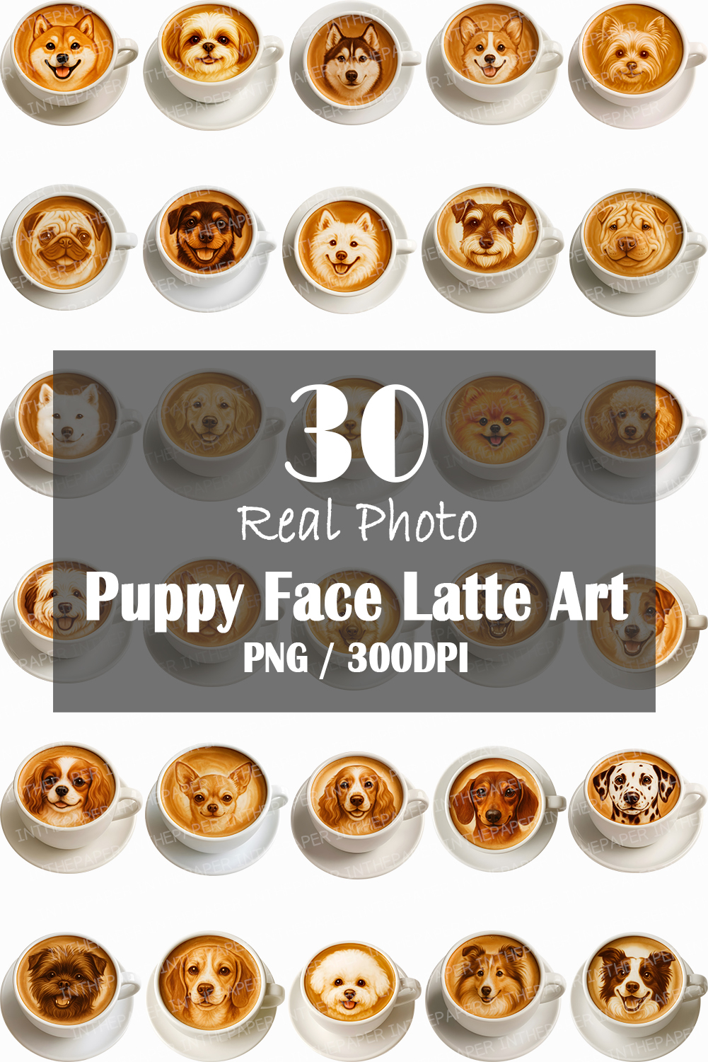 Puppy Face Latte Art Photo | cute dog latte art coffee foam