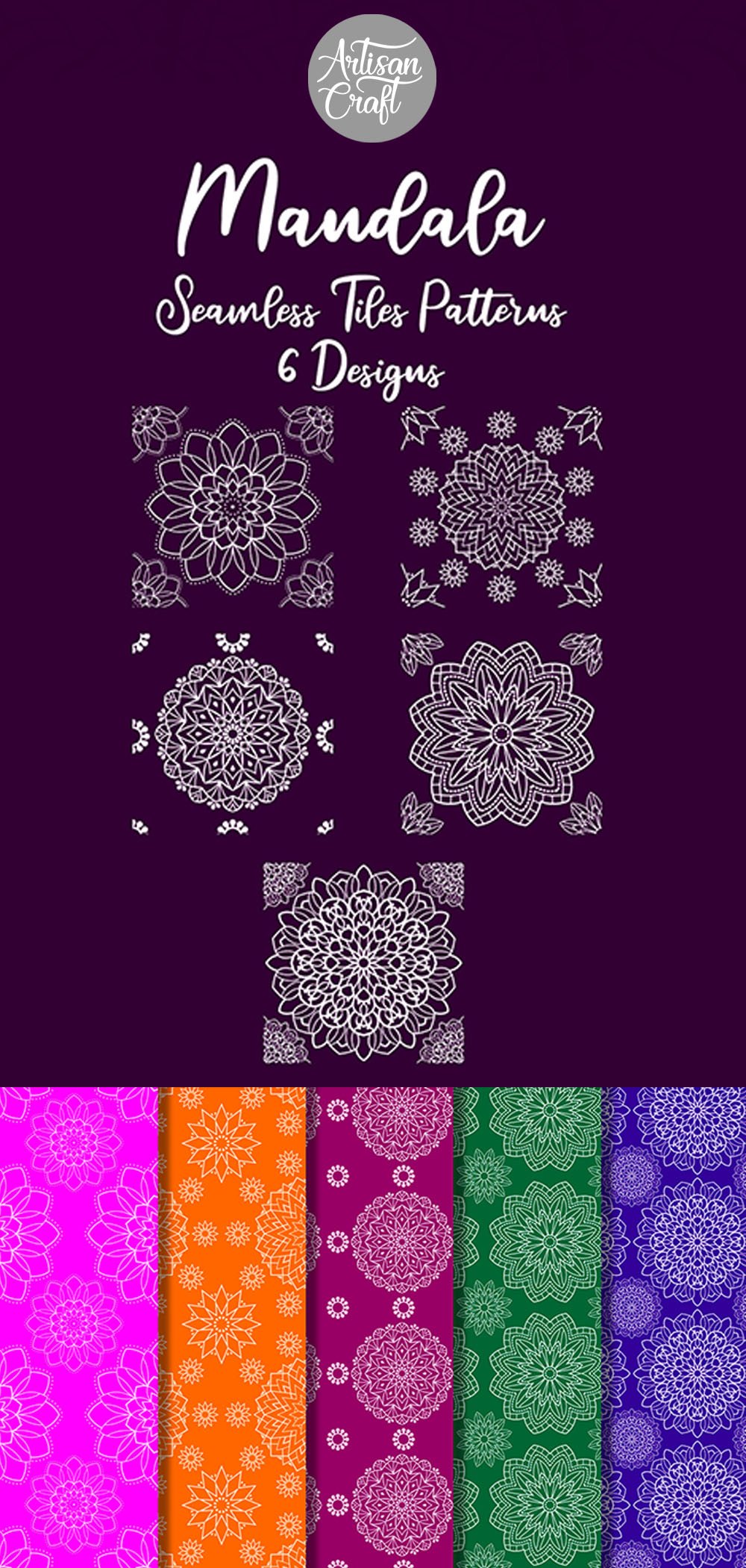 Mandala seamless pattern tiles