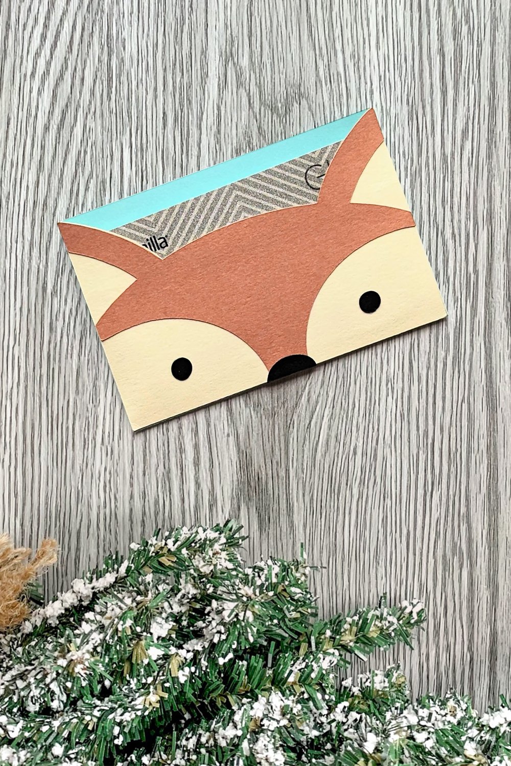 Fox Face Gift Card Holder SVG File