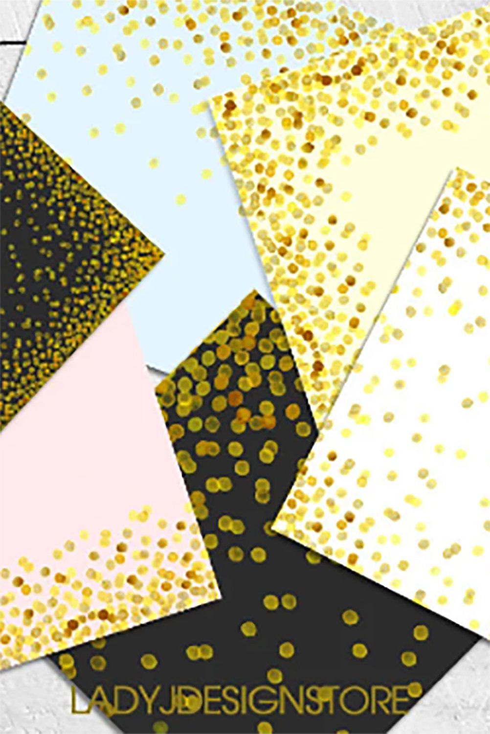 Gold Dot Border - 02 hand drawn paper invitation template