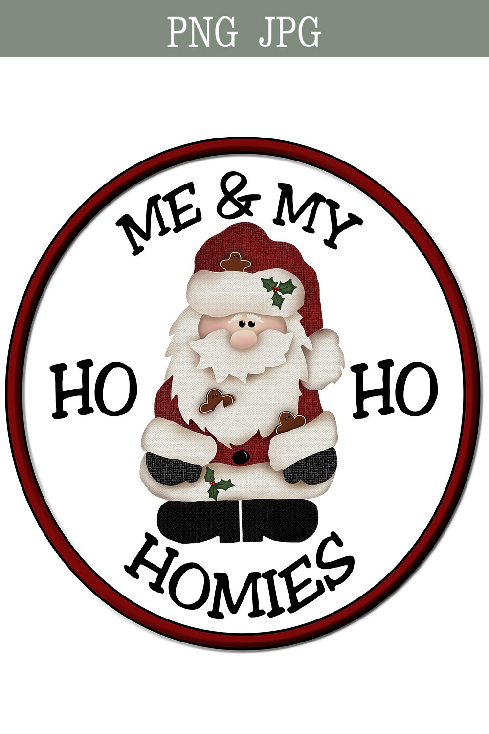 Santa Claus with Gingerbread Men Me & My Ho Ho Homies png