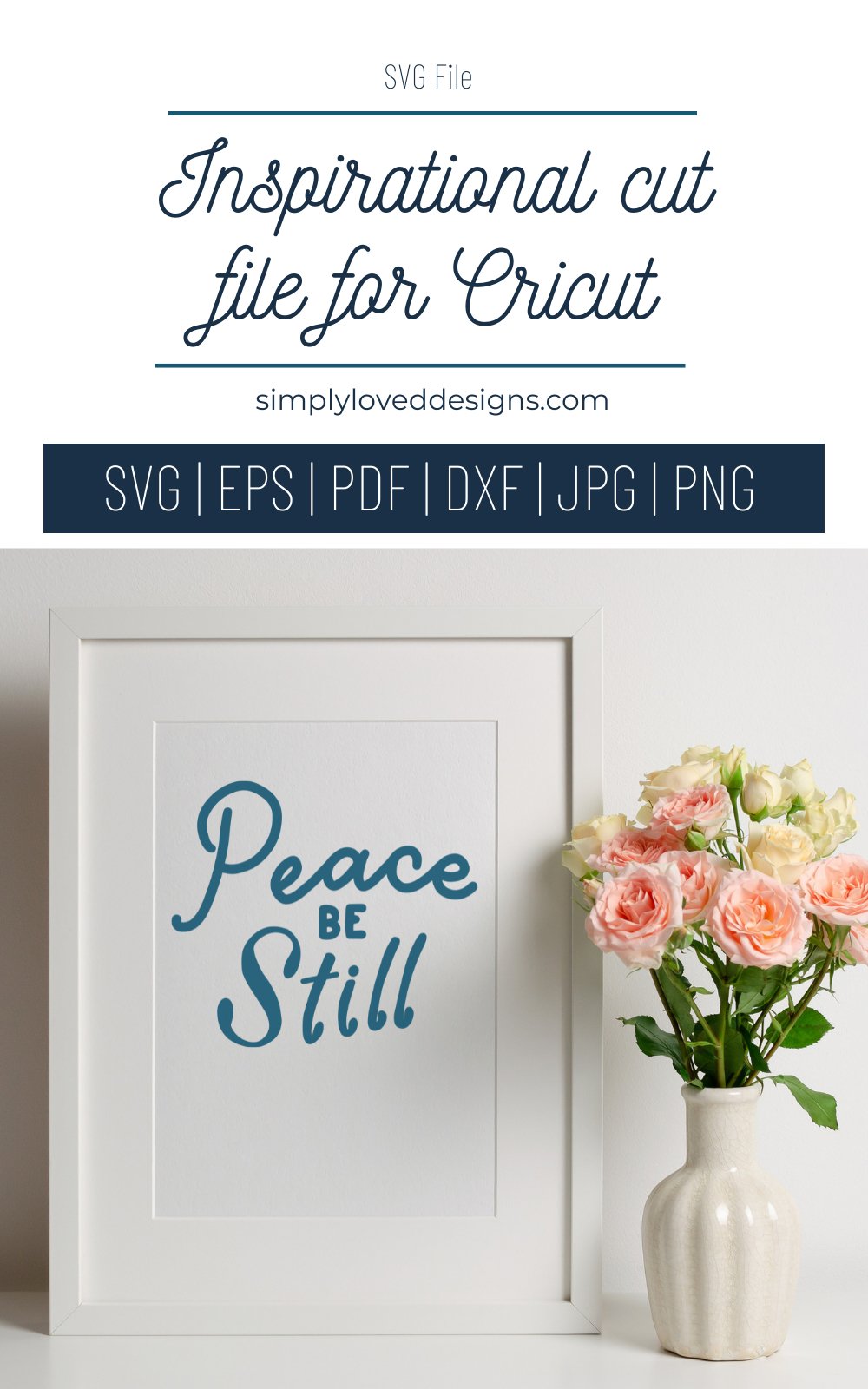 Peace Be Still SVG Cut File - Inspirational quote