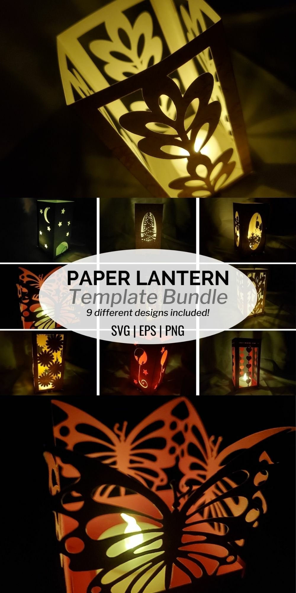 paper lantern template pattern
