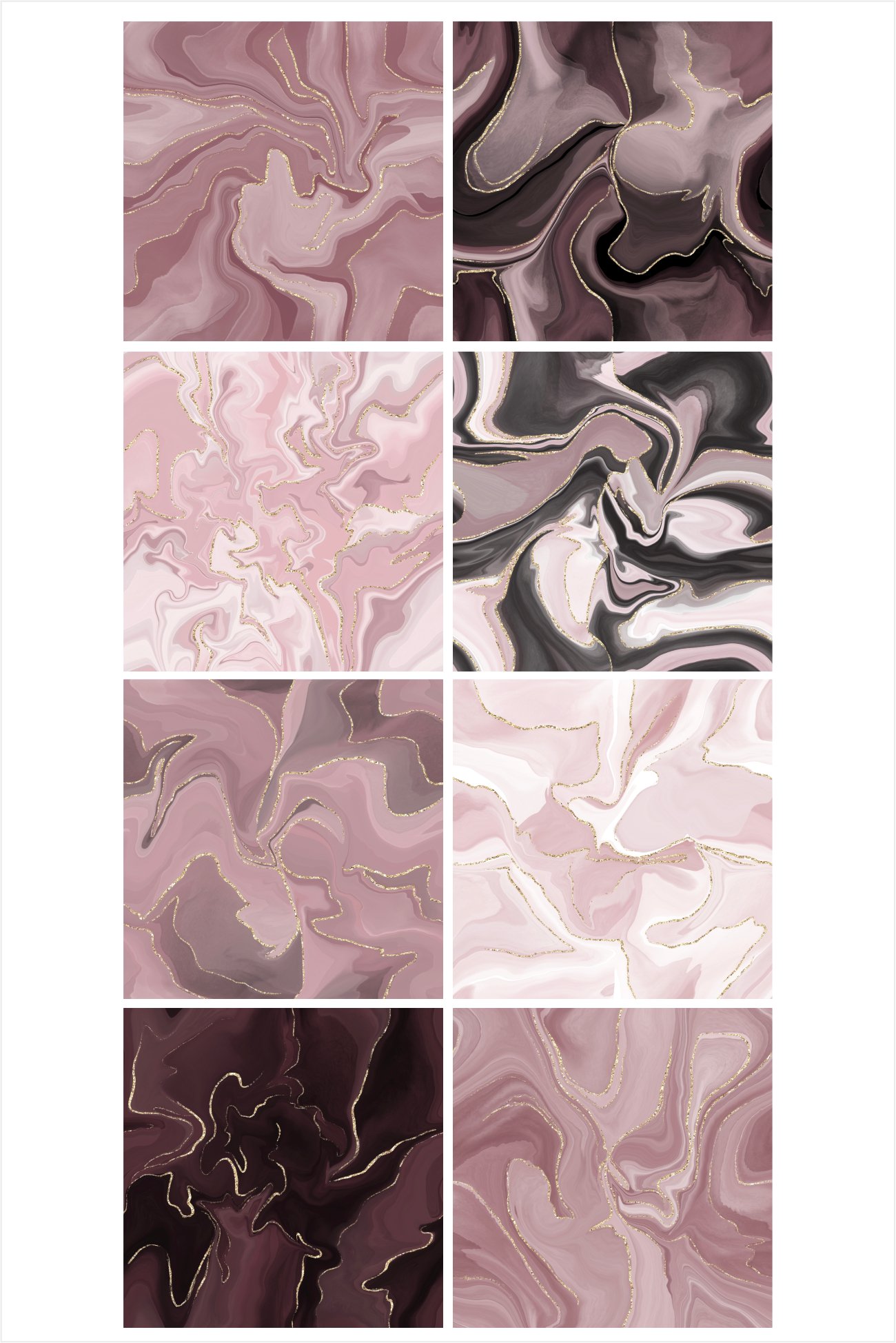 Seamless Blush Pink Marble Digital Paper. Seamless Liquid