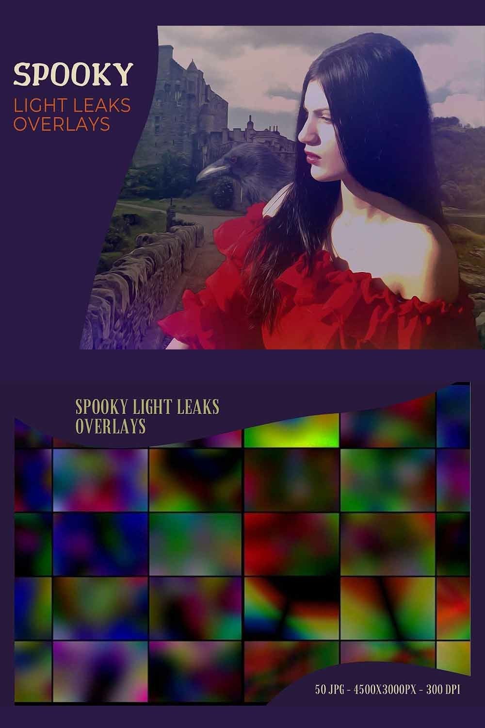 50 Spooky Light Leaks Overlays
