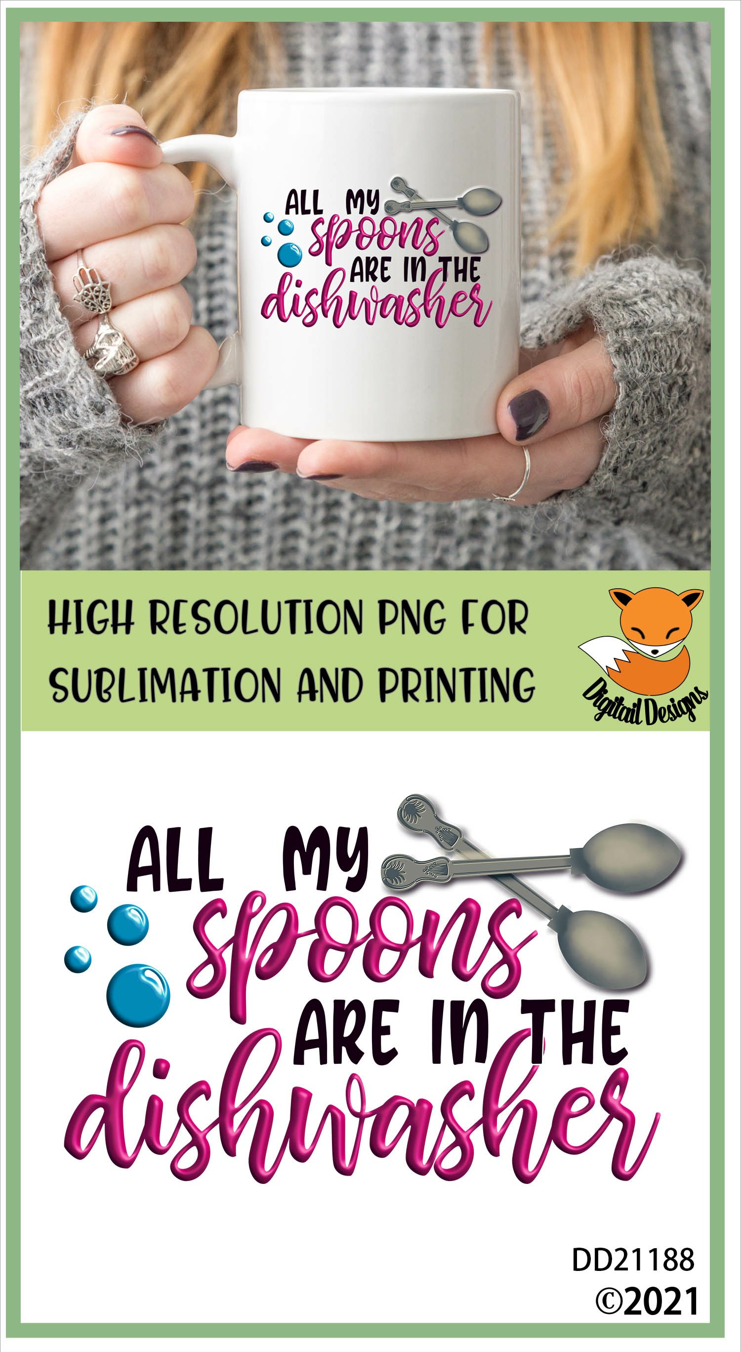 Spoonie Spoon Theory Sublimation Design