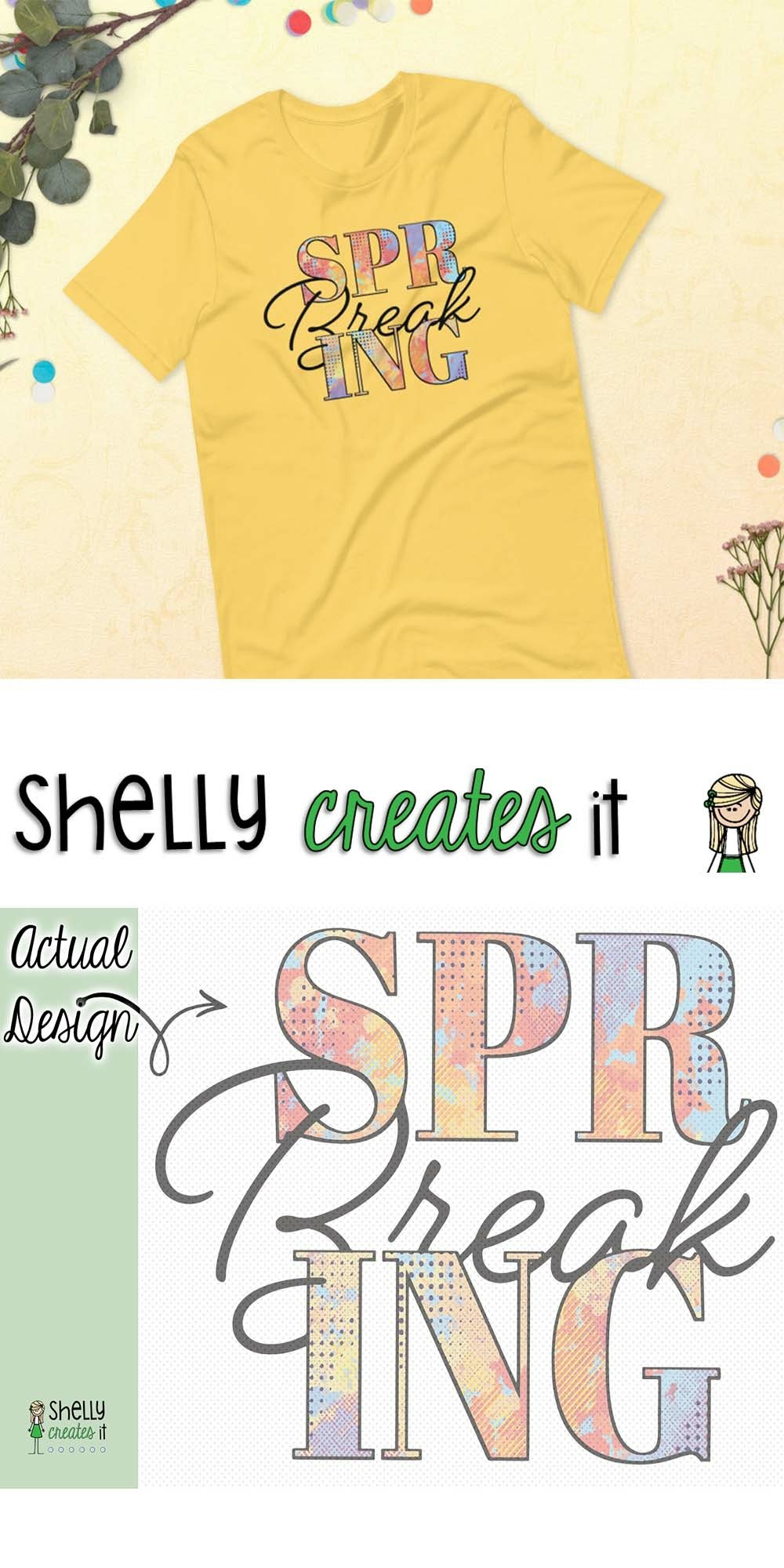 spring break typography shirt design