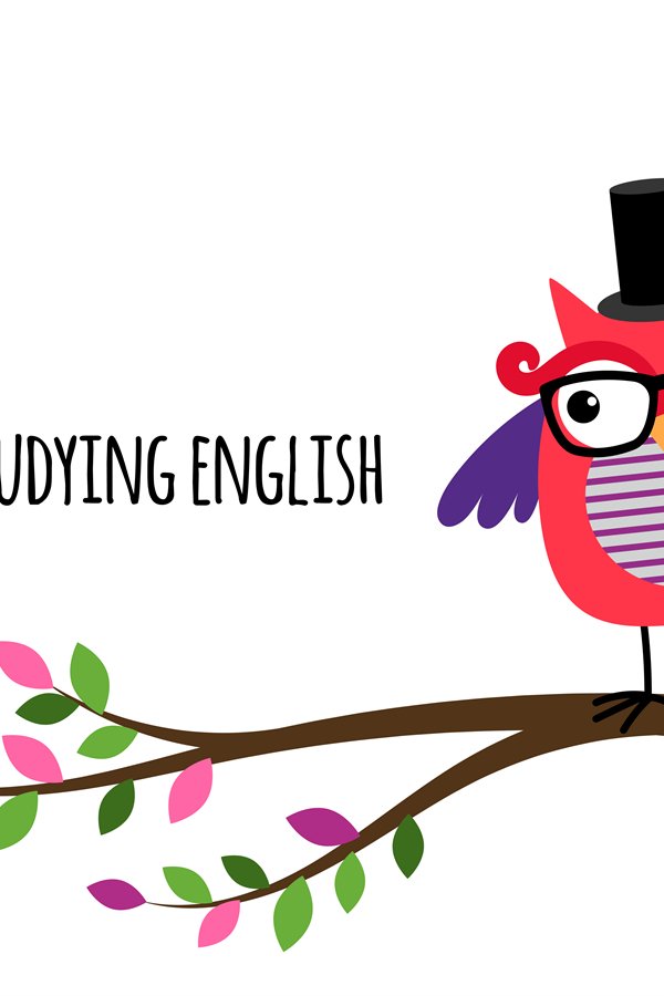 Clever Owl studying English banner
