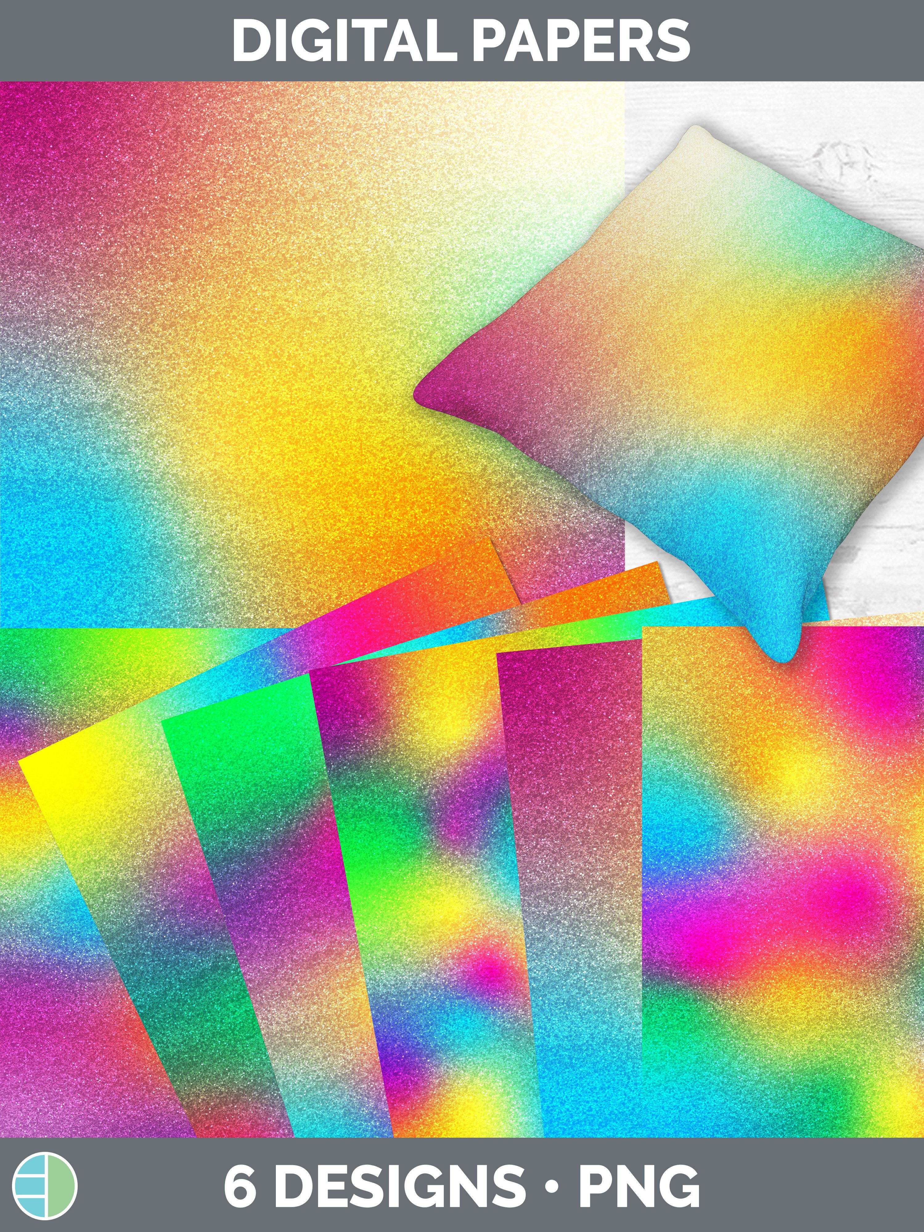 Rainbow Backgrounds | Digital Scrapbook Papers