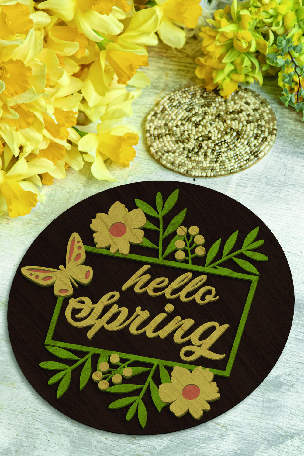 Hello Spring Decorative Wall Panel