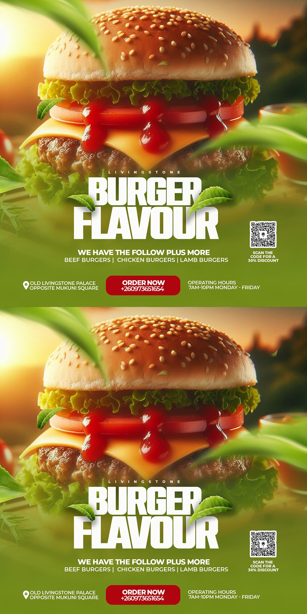Burger Restaurant Flyer Template (3413352)